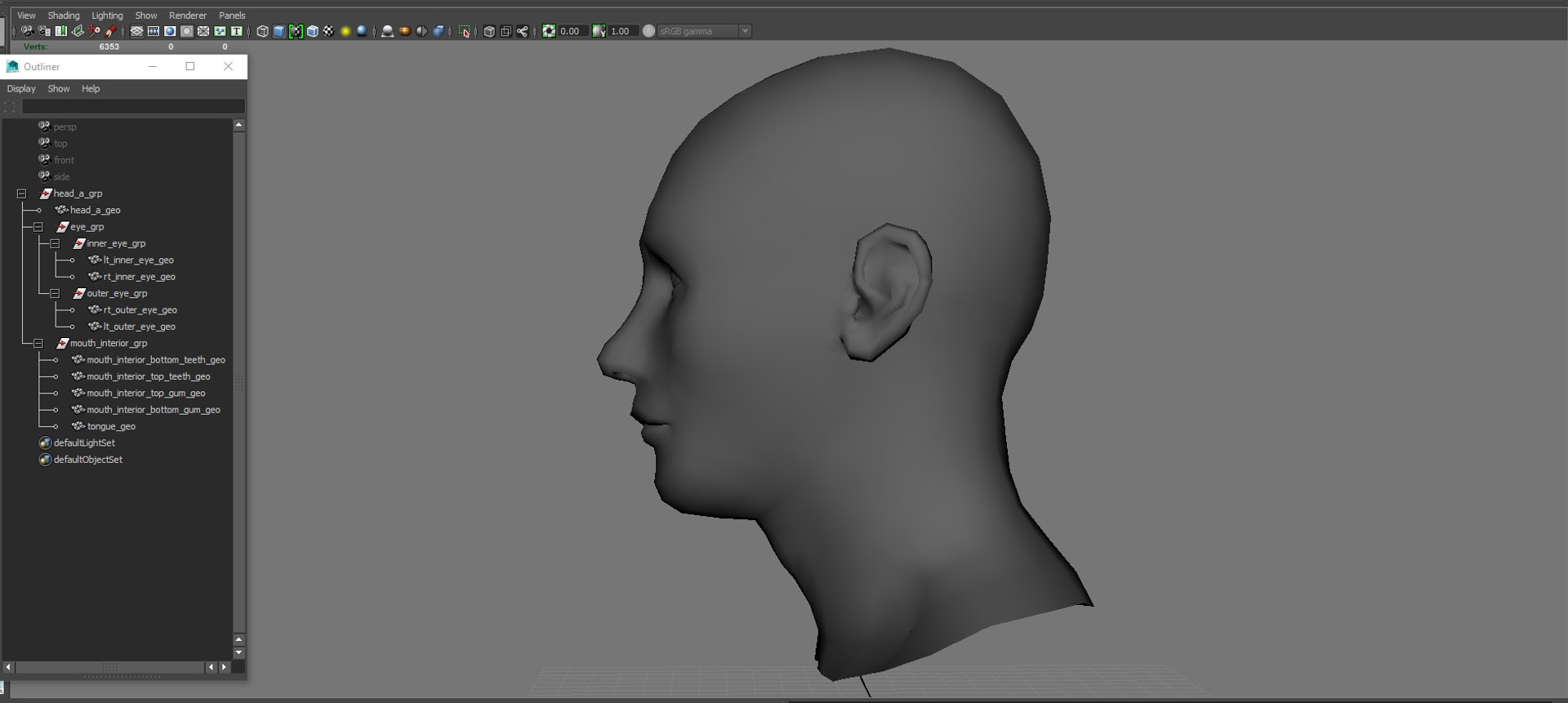 Head Base Mesh Symmetrical 3d Model