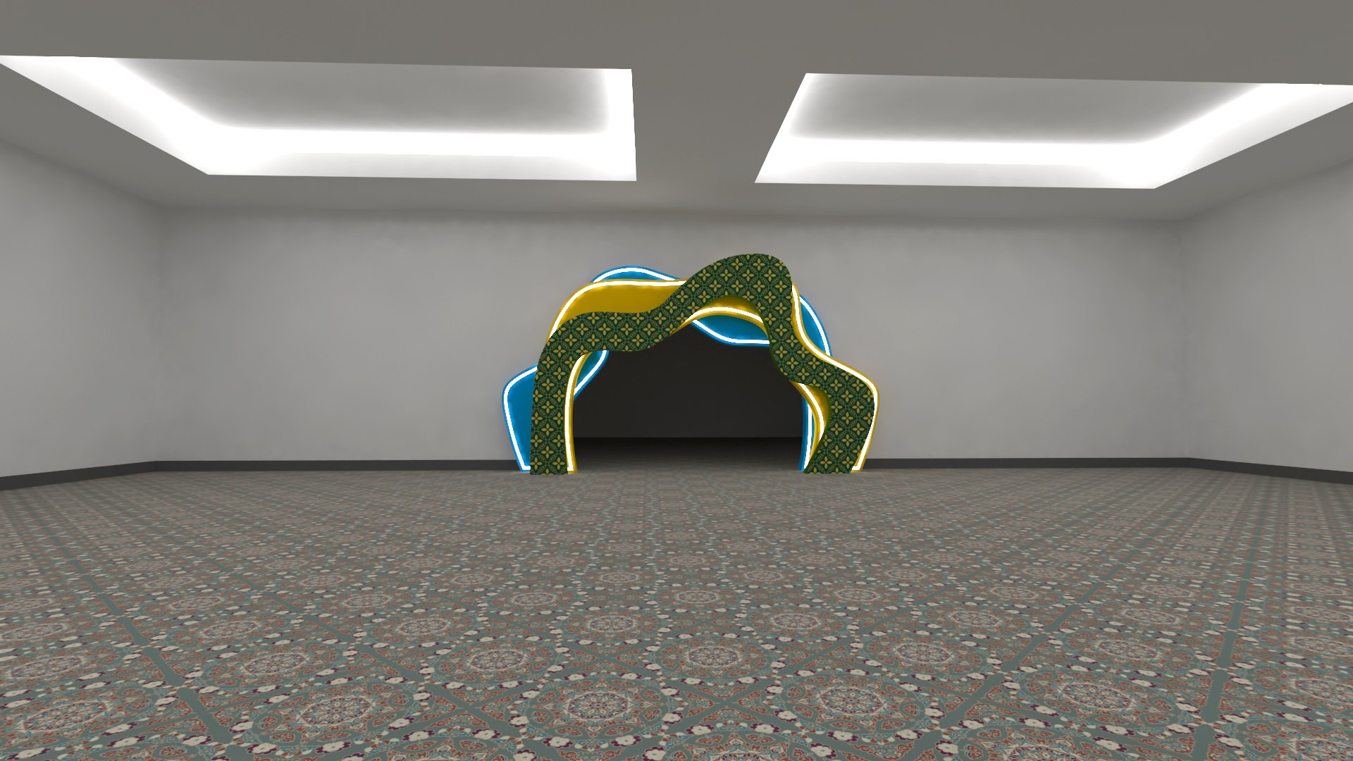 Gate Entrance Curve Style Decoration 3D Model - TurboSquid 1991529