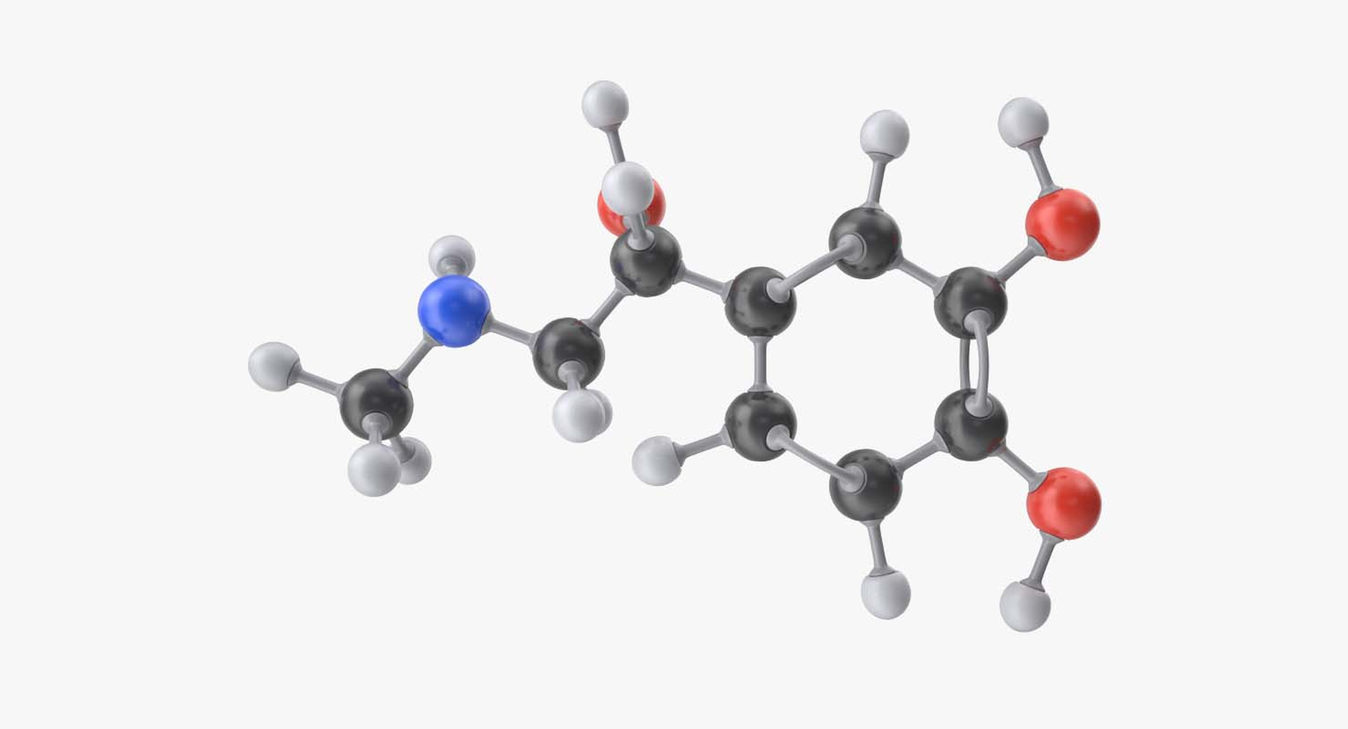 Epinephrine Molecule 3d Model