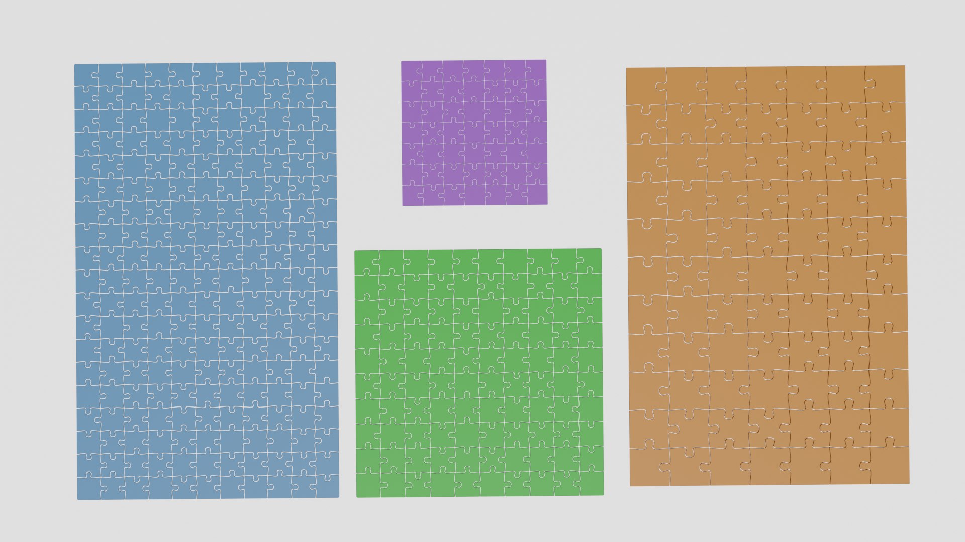 Jigsaw Puzzle Pack Model - TurboSquid 2007085