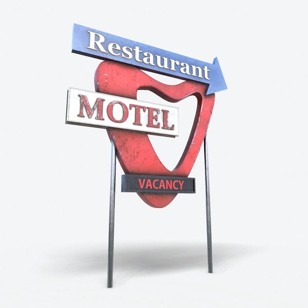 Motel Sign 3D Models for Download | TurboSquid