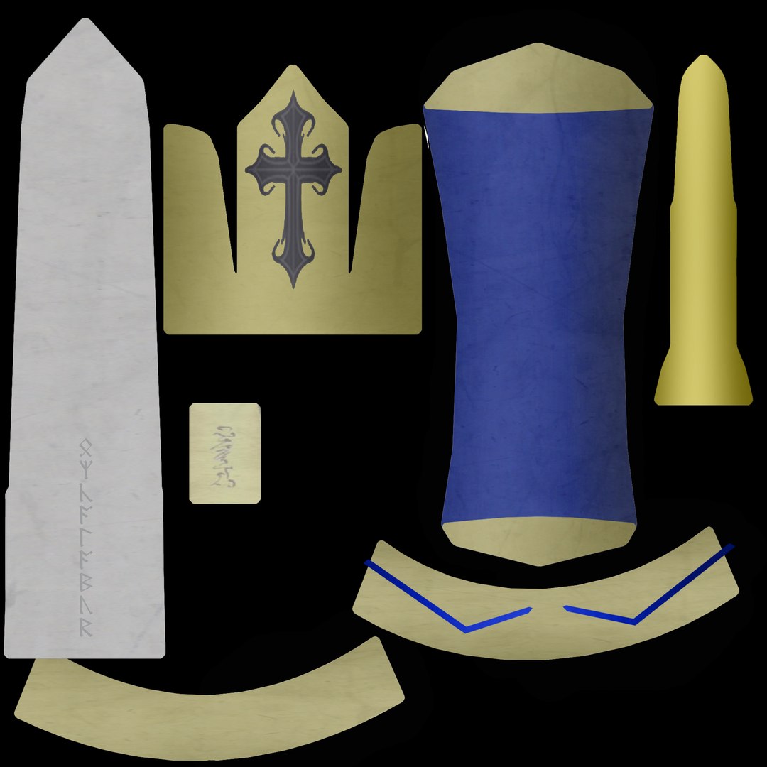 Fates Excalibur 3d Obj