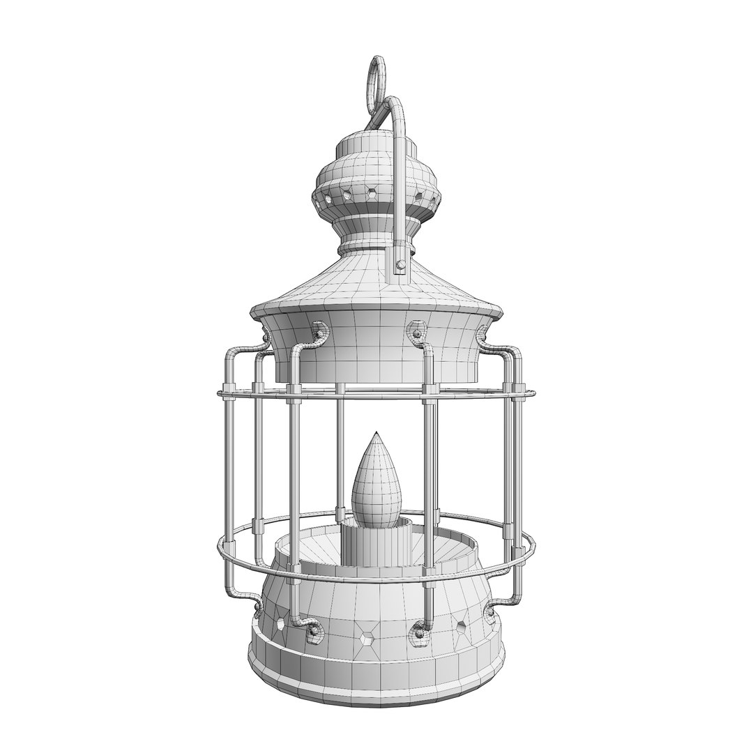3D Antique Lantern Model - TurboSquid 2159582