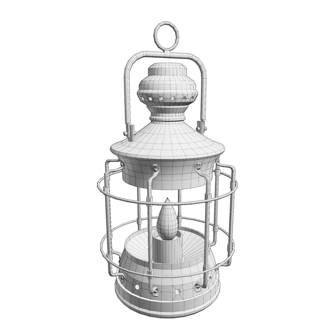 3D Antique Lantern Model - TurboSquid 2159582