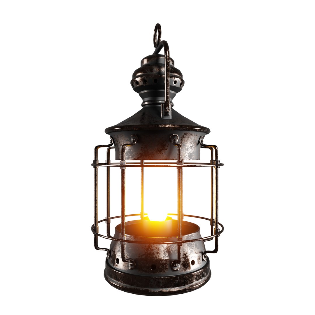 3D Antique Lantern Model - TurboSquid 2159582
