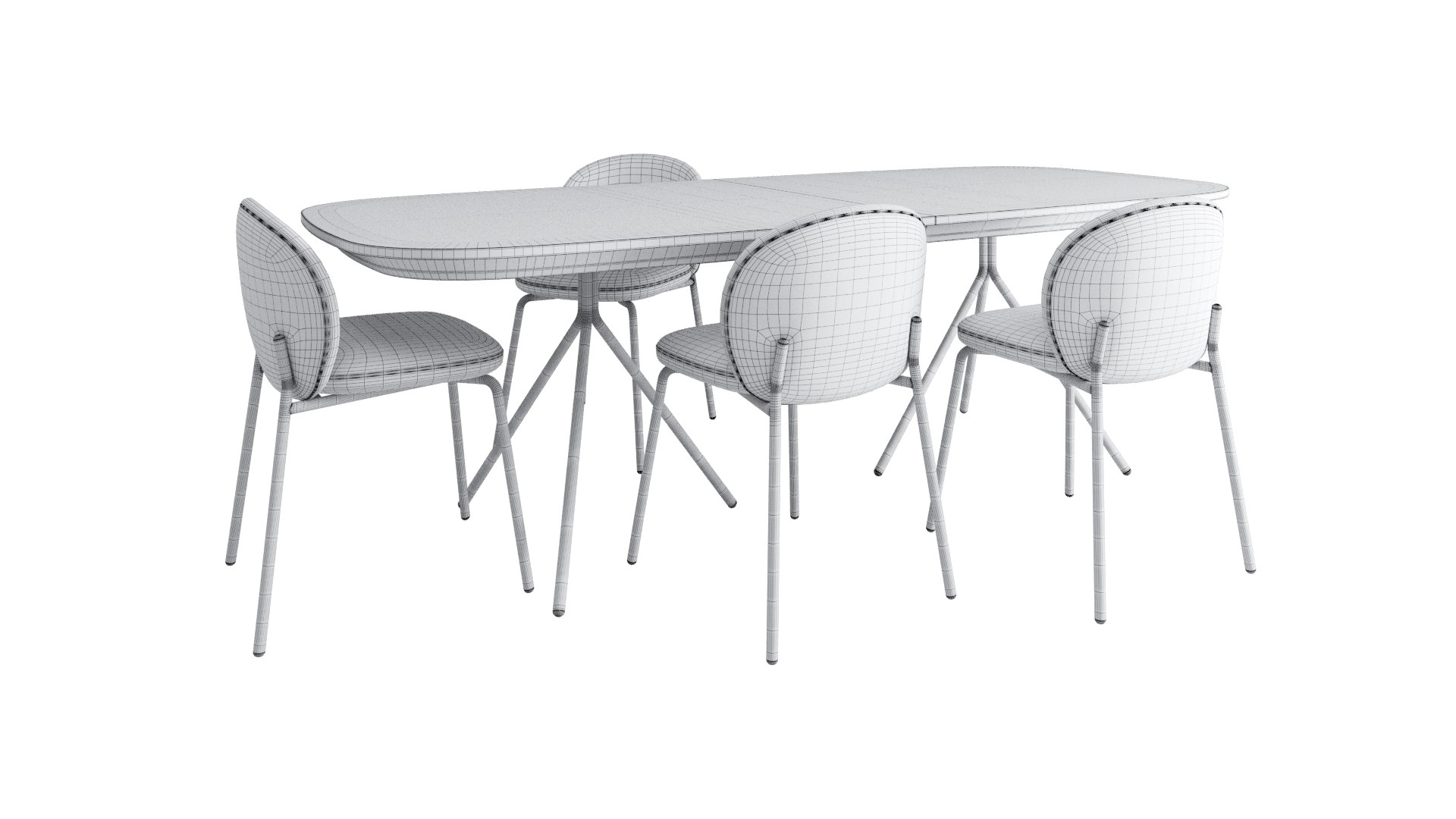 Ottawa Dining Table And Princeton Chair 3D Model - TurboSquid 2103375
