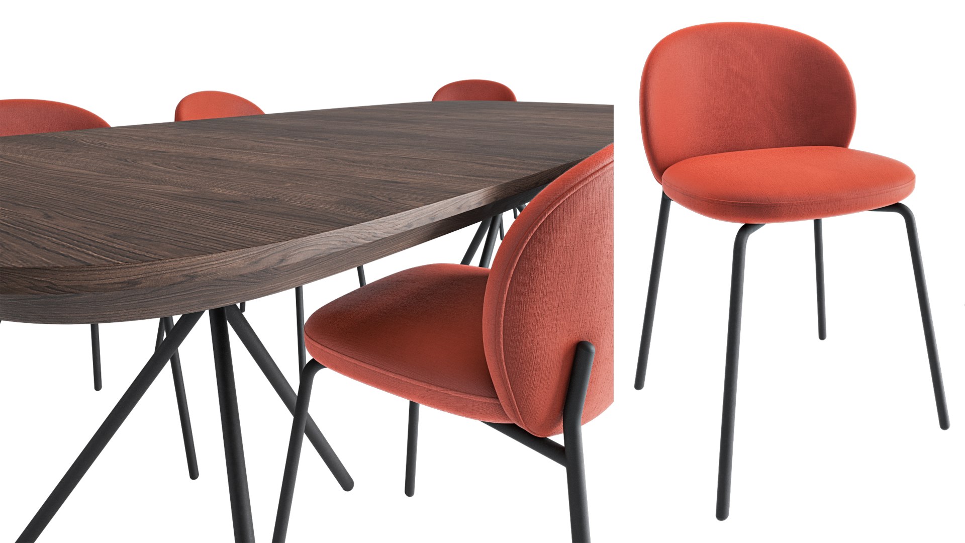 Ottawa Dining Table And Princeton Chair 3D Model - TurboSquid 2103375