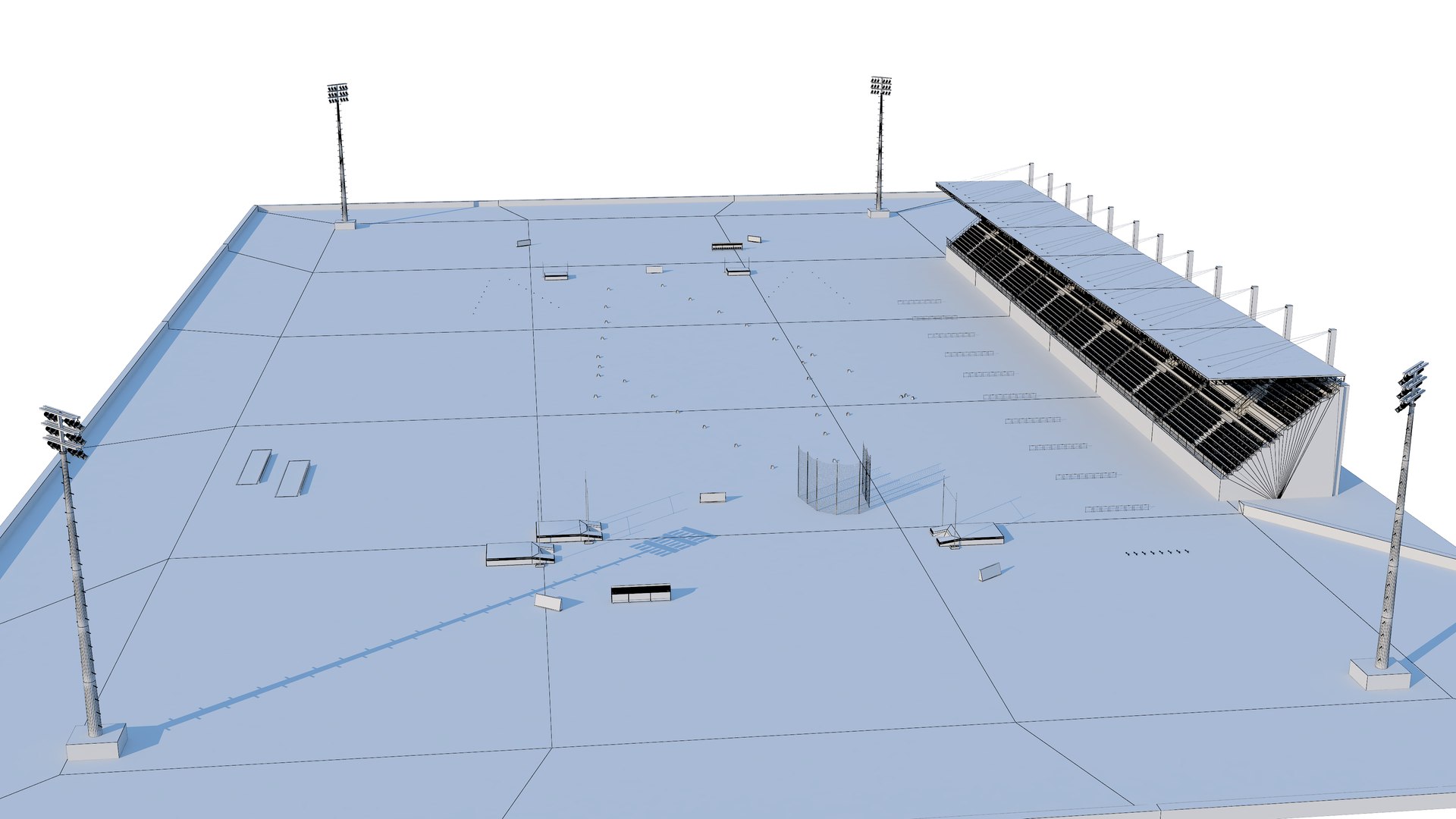 3D Athletics Run Track Stadium - TurboSquid 2080367