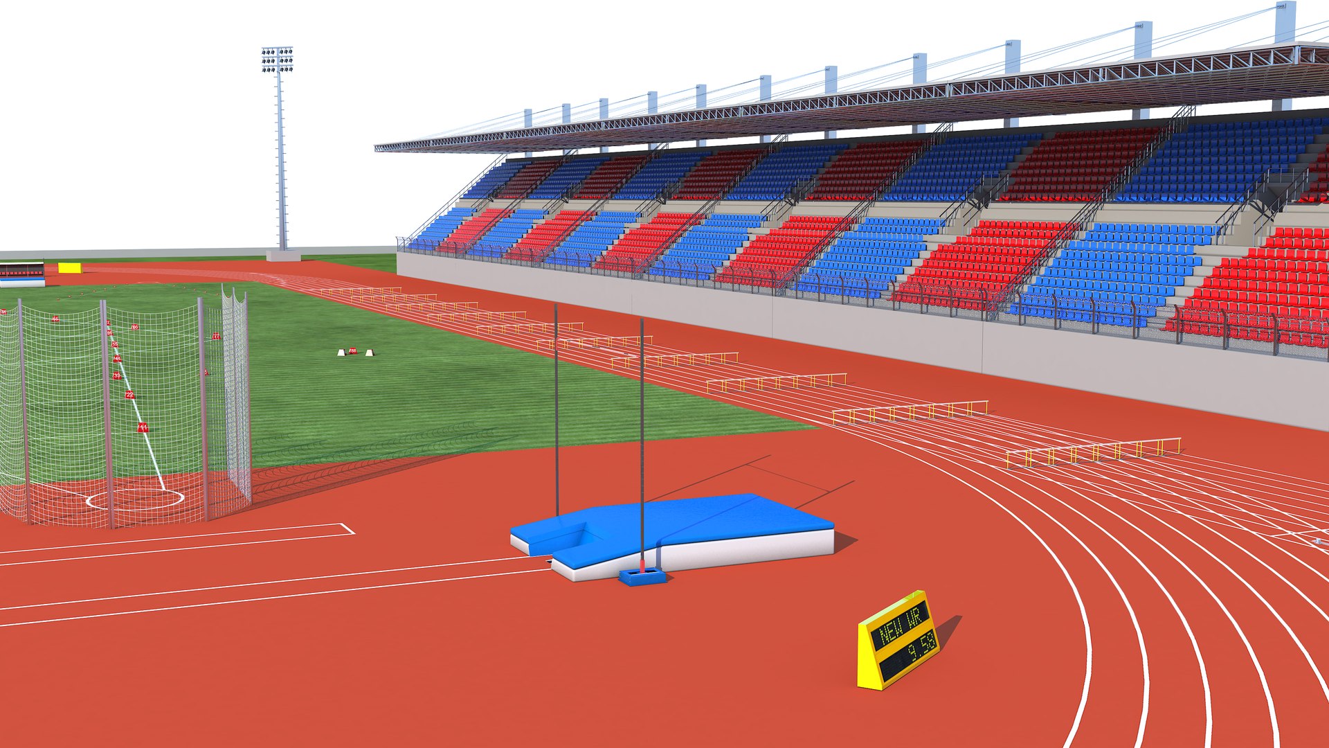 3D Athletics Run Track Stadium - TurboSquid 2080367