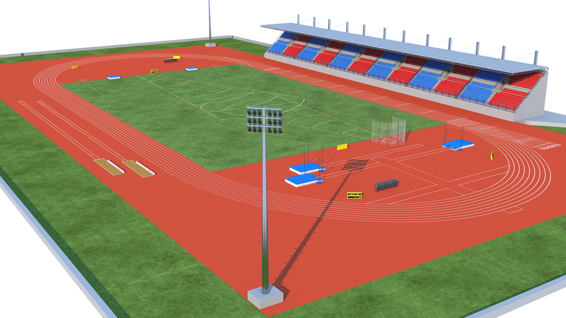 3D Athletics Run Track Stadium - TurboSquid 2080367
