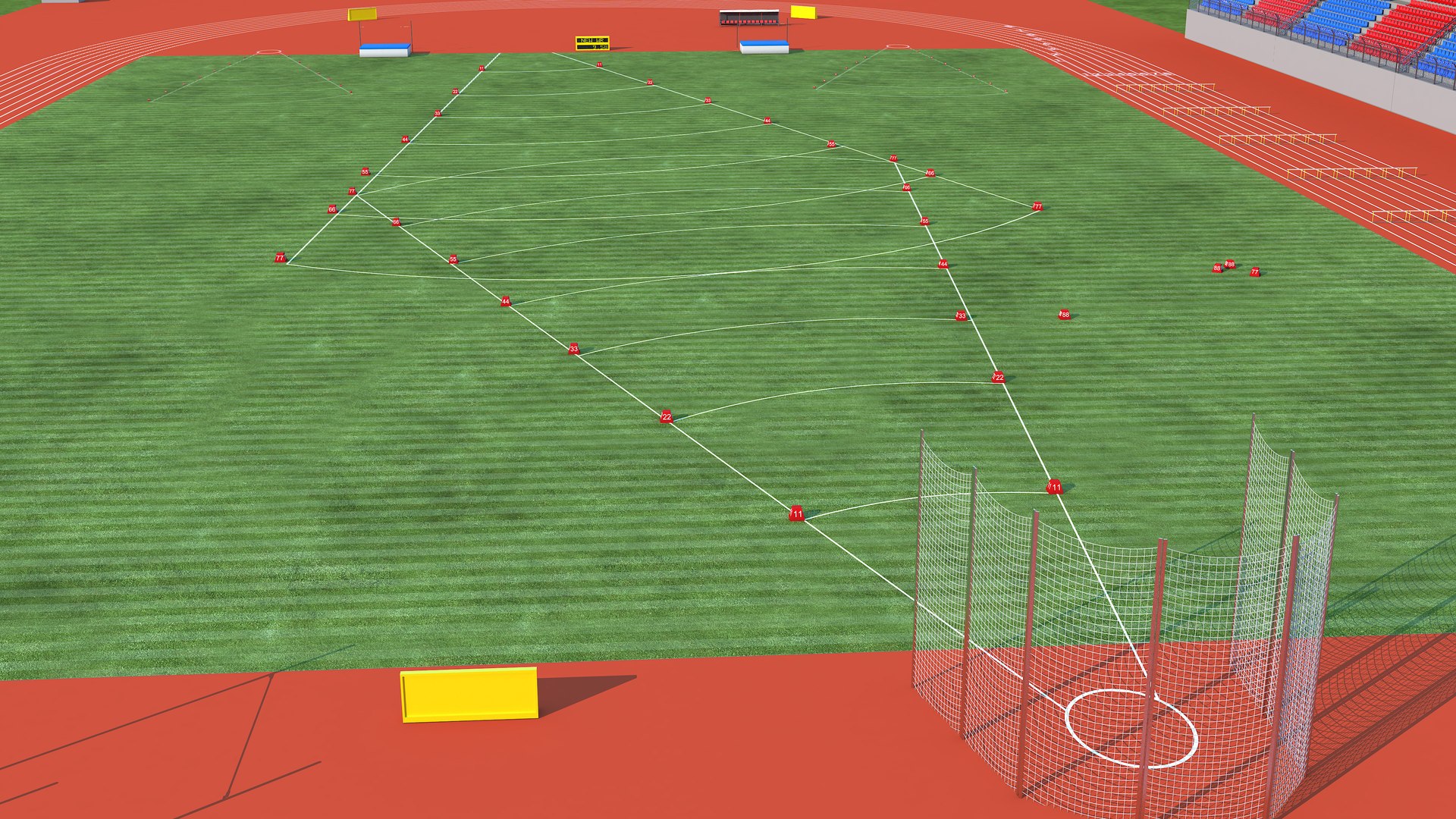 3D Athletics Run Track Stadium - TurboSquid 2080367