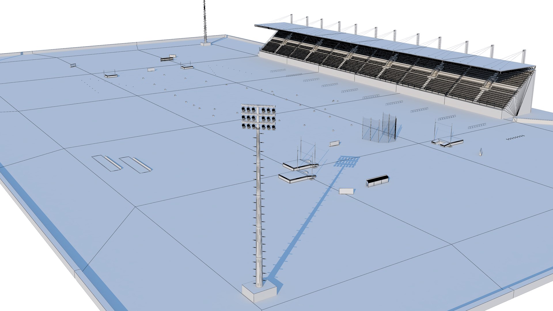 3D Athletics Run Track Stadium - TurboSquid 2080367