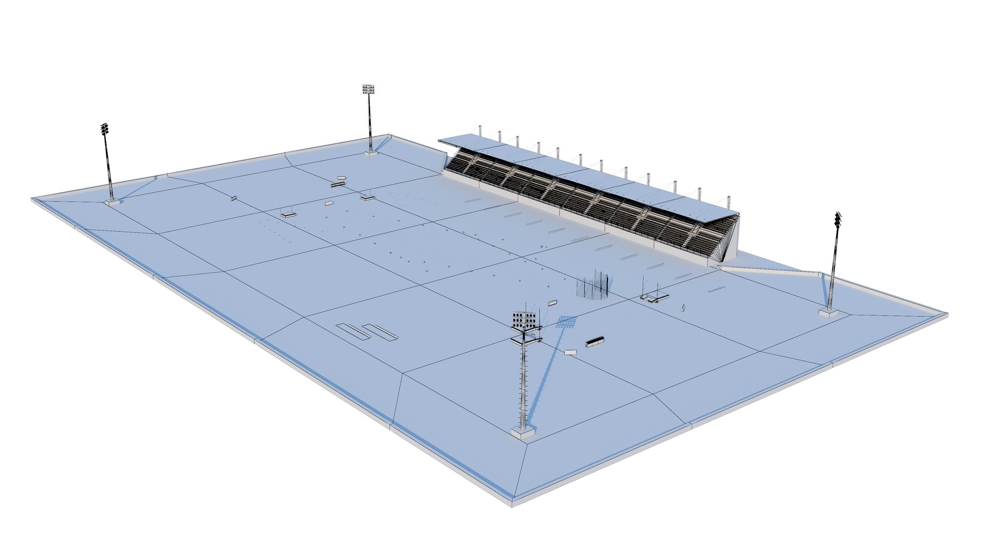 3D Athletics Run Track Stadium - TurboSquid 2080367