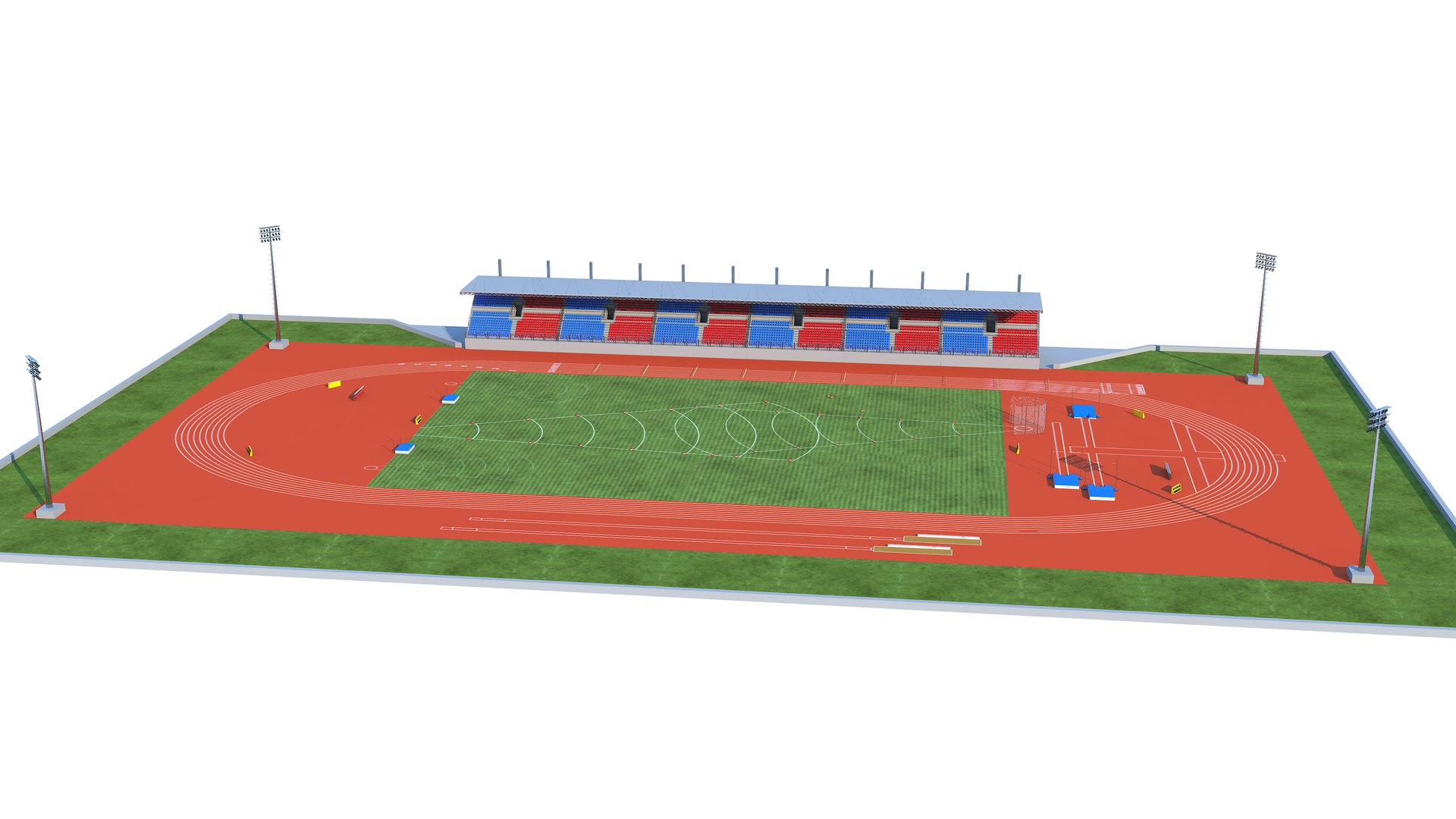 3D Athletics Run Track Stadium - TurboSquid 2080367