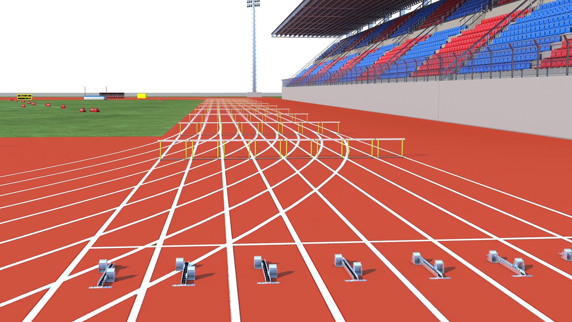 3D Athletics Run Track Stadium - TurboSquid 2080367