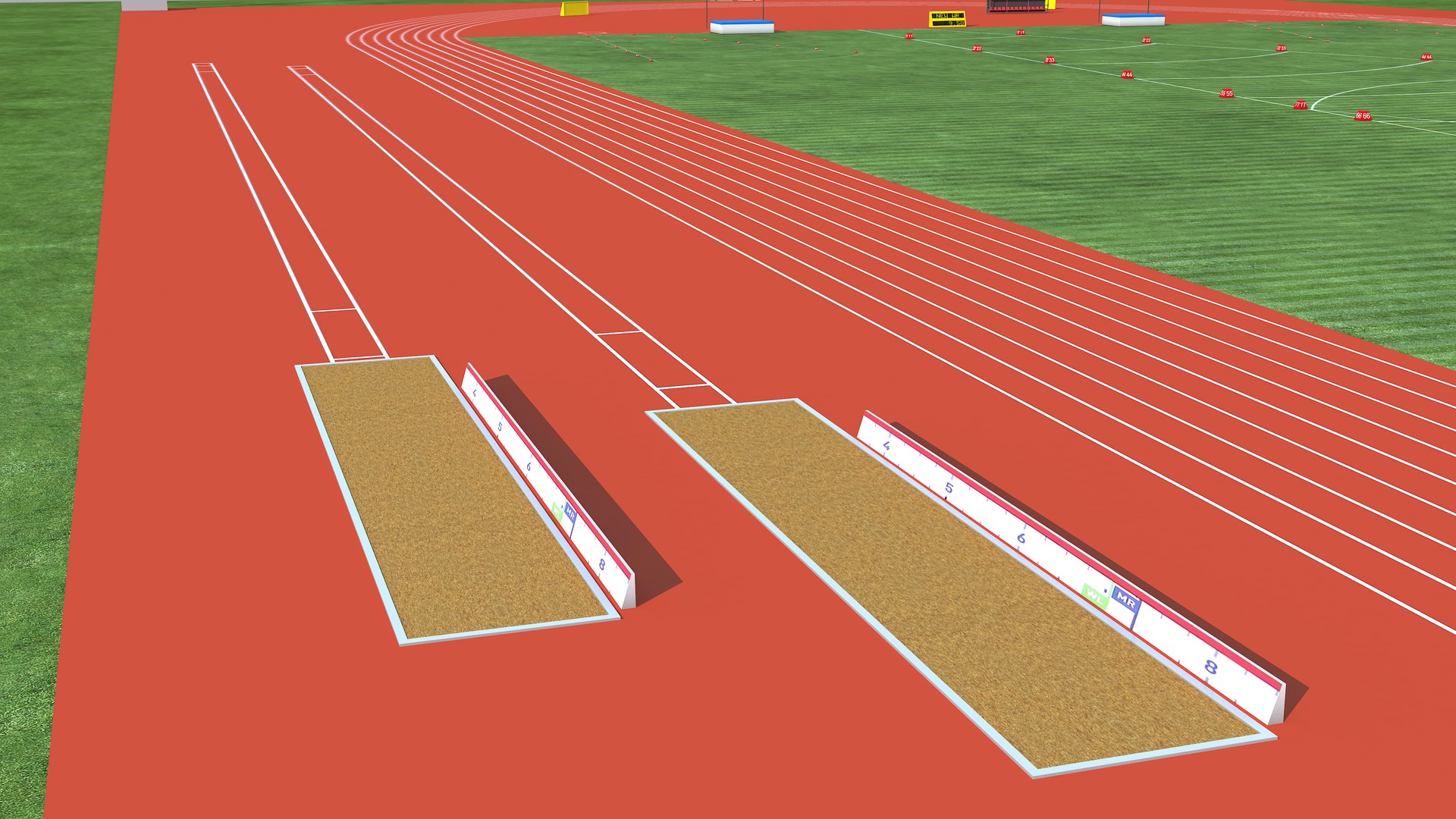 3D Athletics Run Track Stadium - TurboSquid 2080367