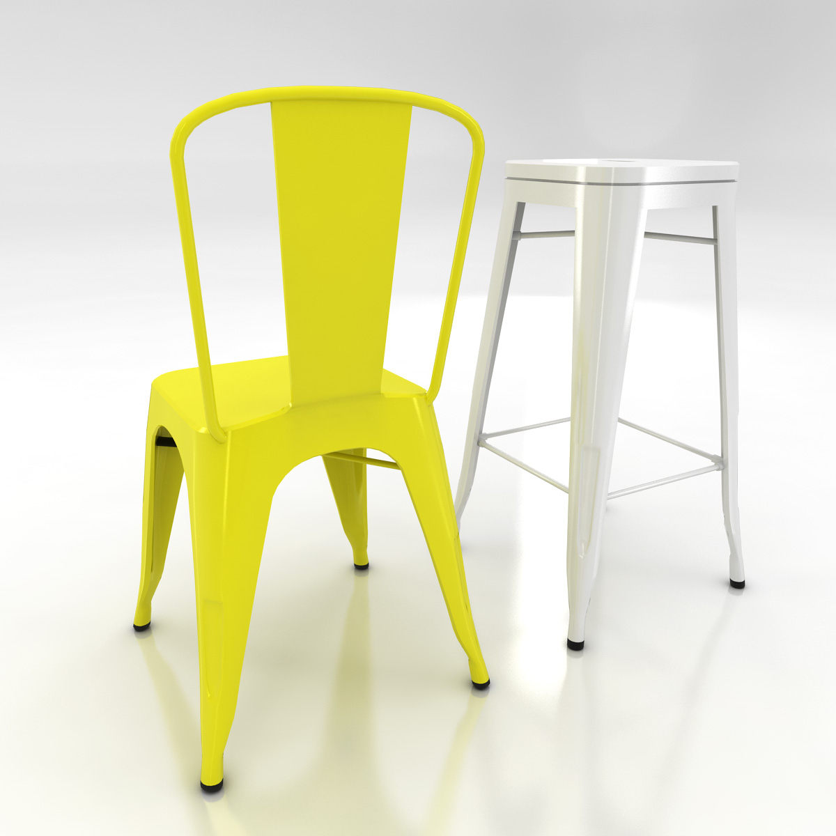 3d xavier pauchard tolix chair stool