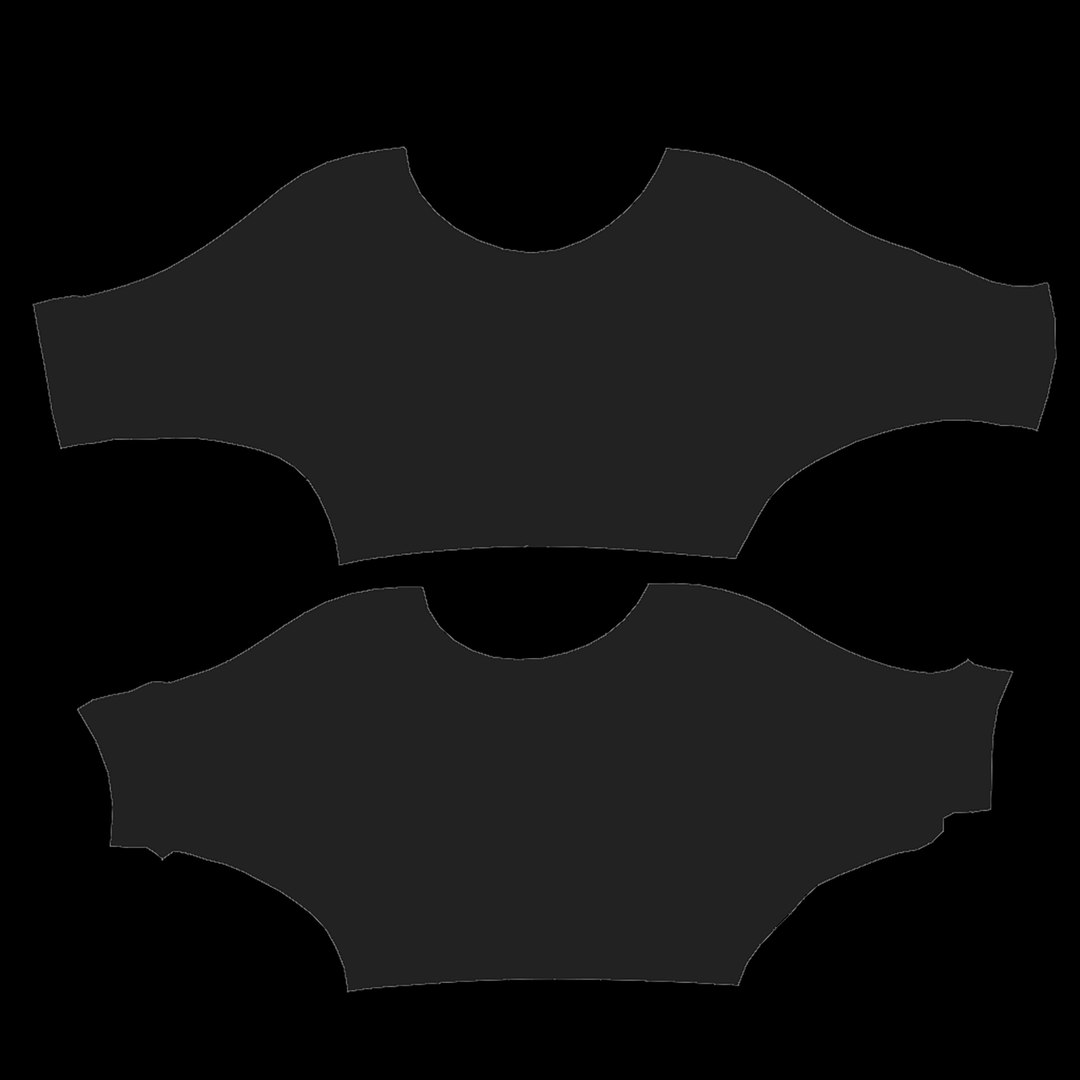Cropped Batwing Top 3D model - TurboSquid 1904322