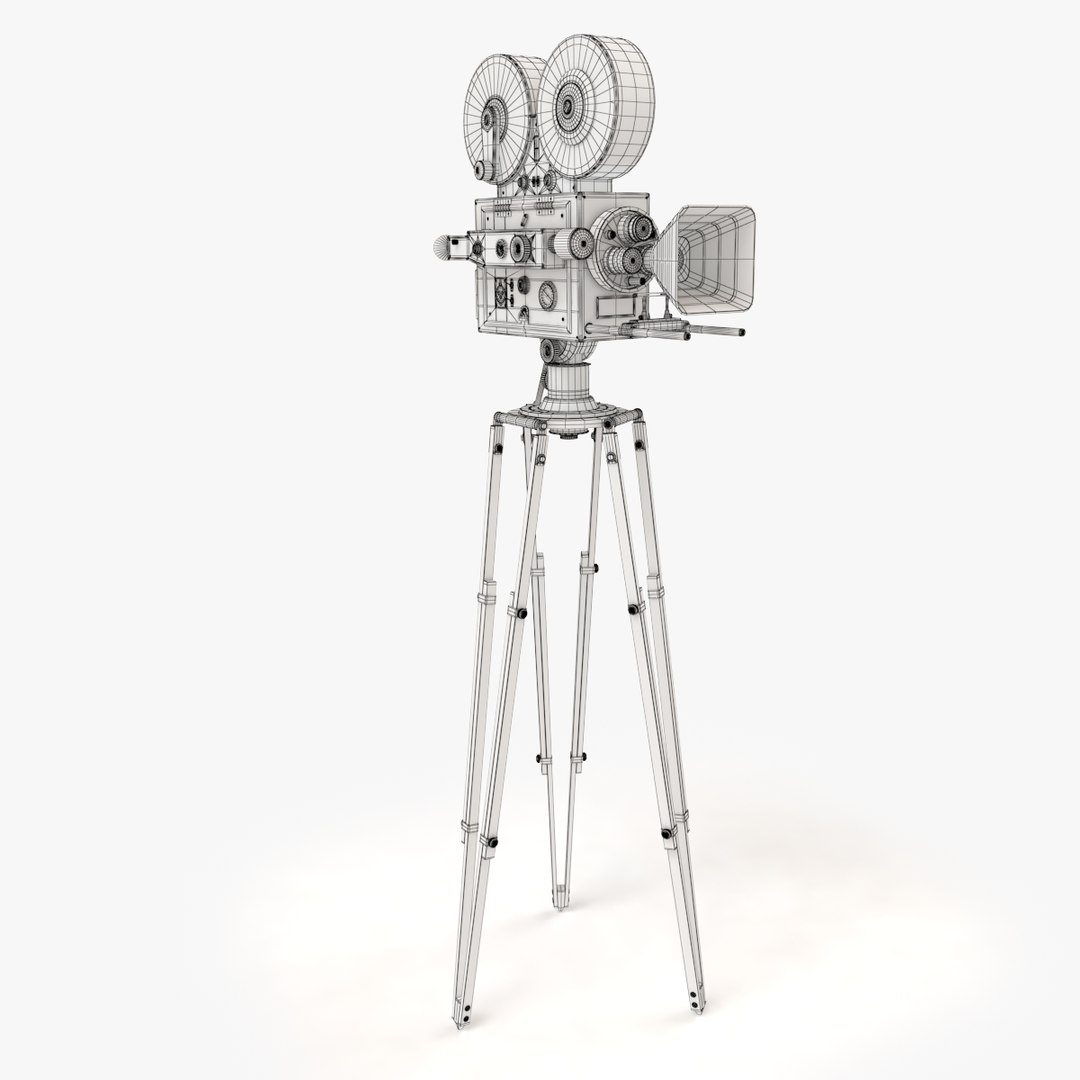 3d Model Vintage Movie Camera