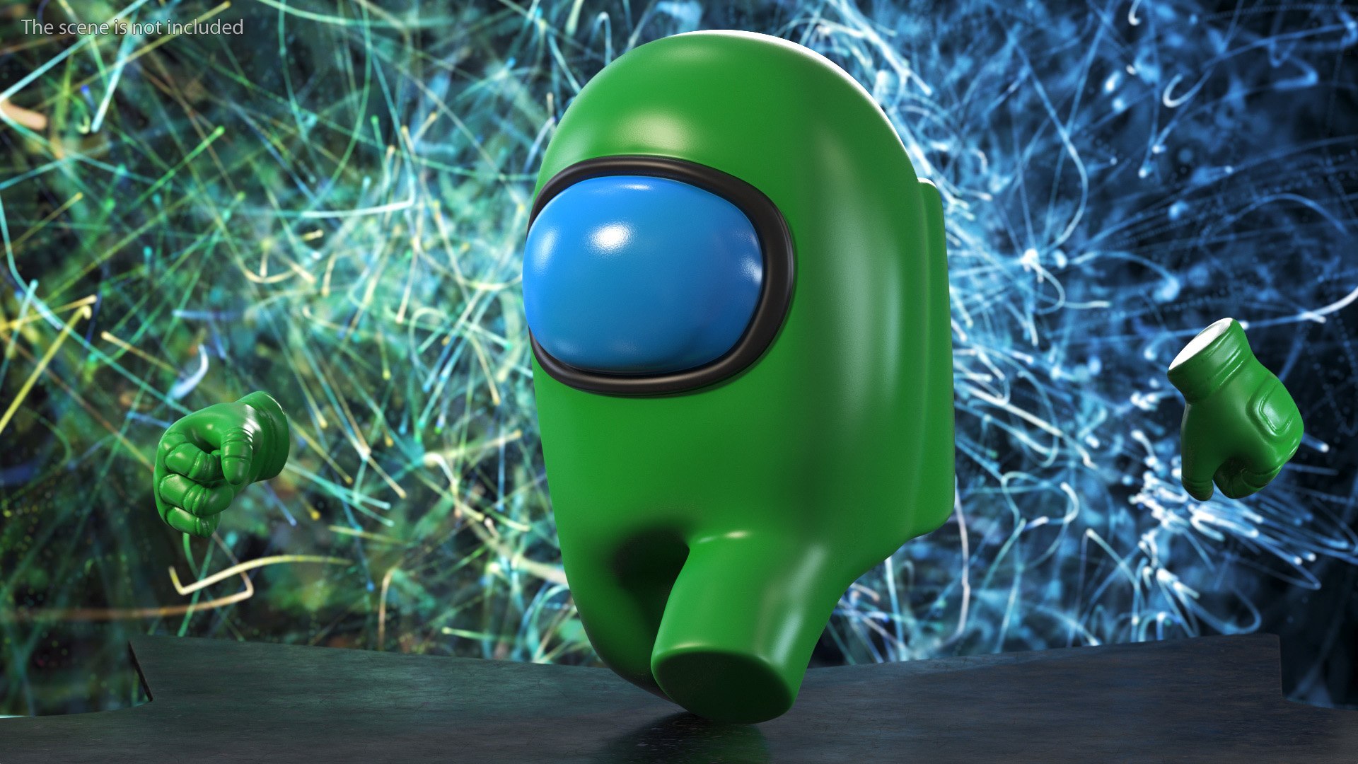 3D Model Green Among Us Character Running - TurboSquid 2003754