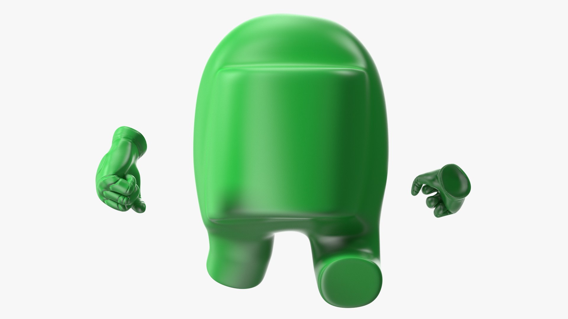 3D model Green Among Us Character Running - TurboSquid 2003754