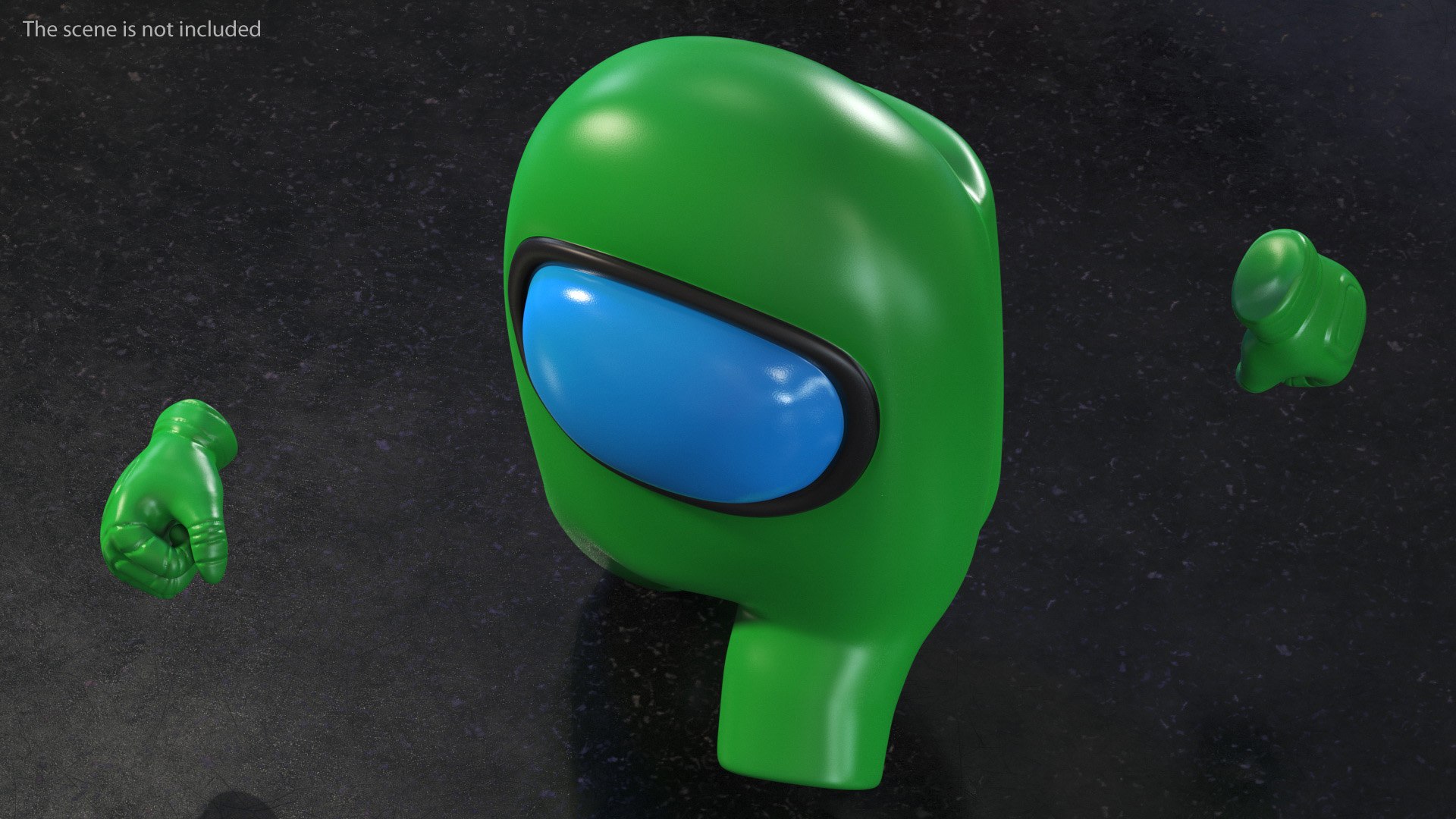 3D Model Green Among Us Character Running - TurboSquid 2003754