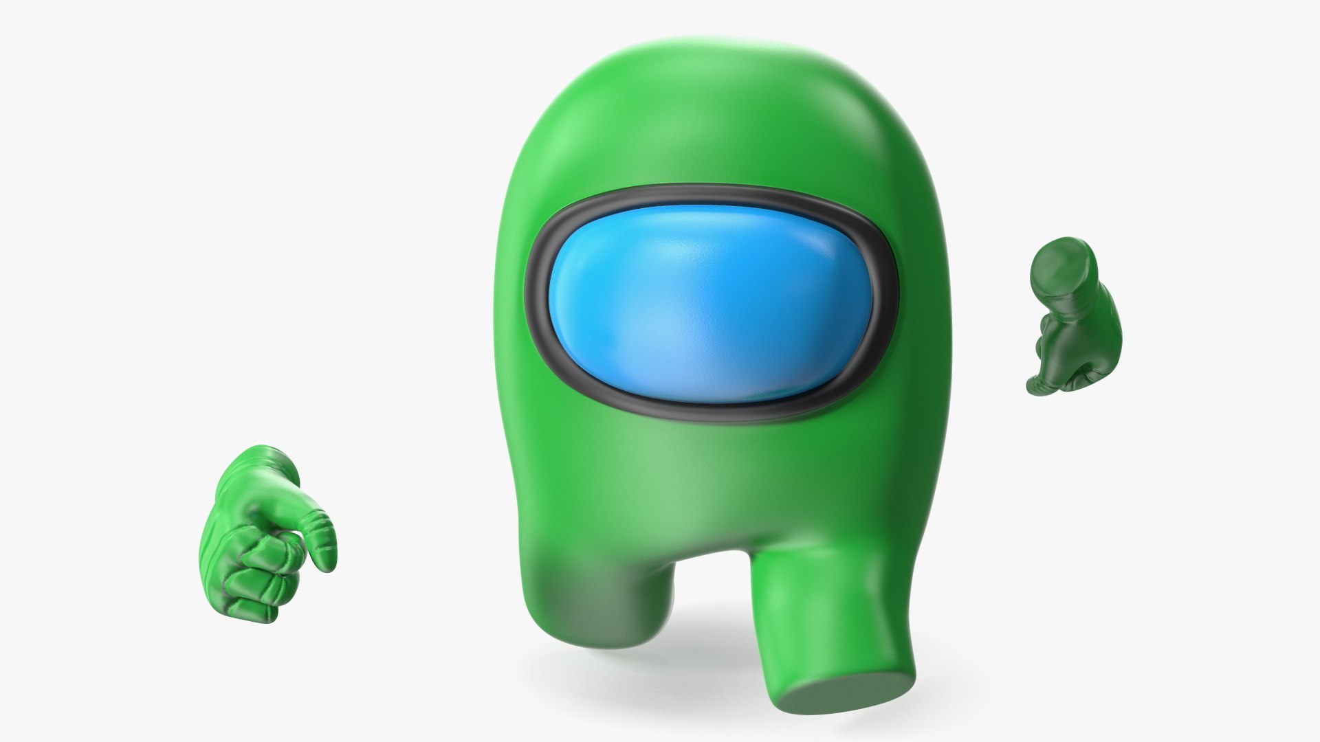 3D Model Green Among Us Character Running - TurboSquid 2003754