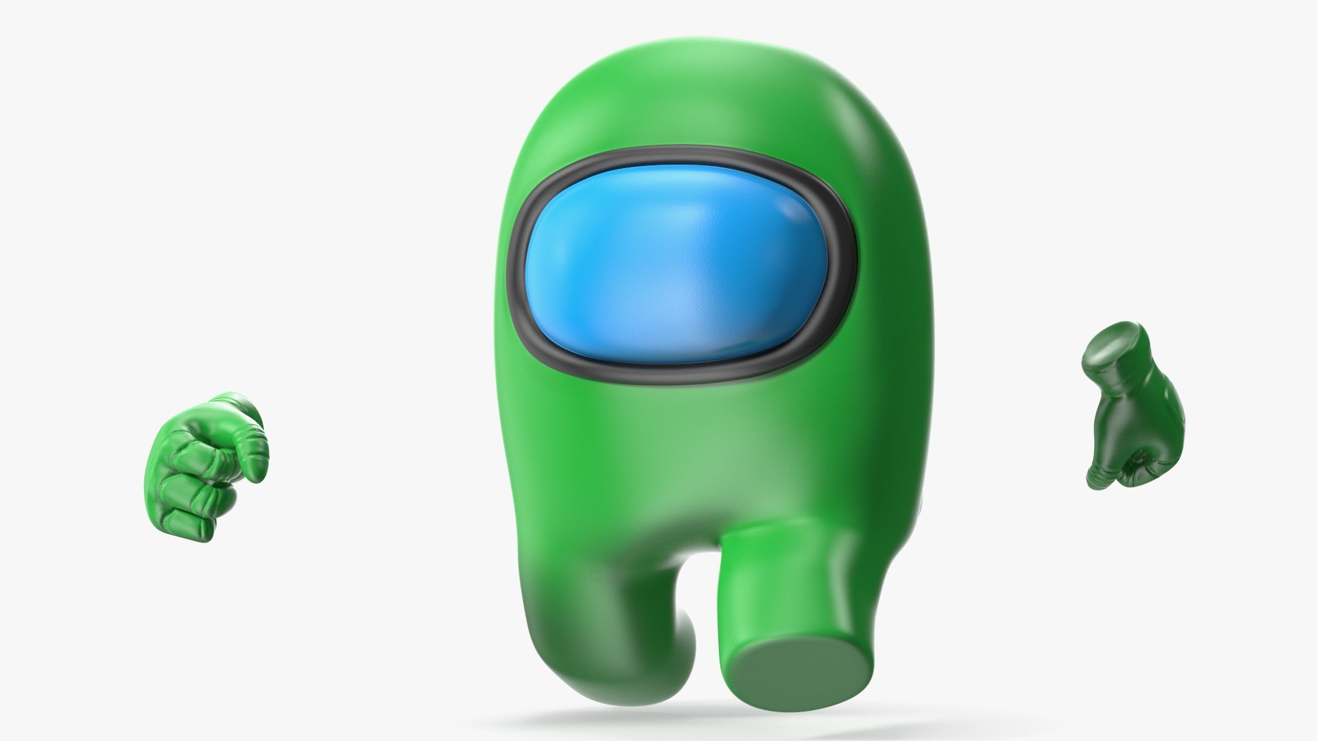 3D model Green Among Us Character Running - TurboSquid 2003754