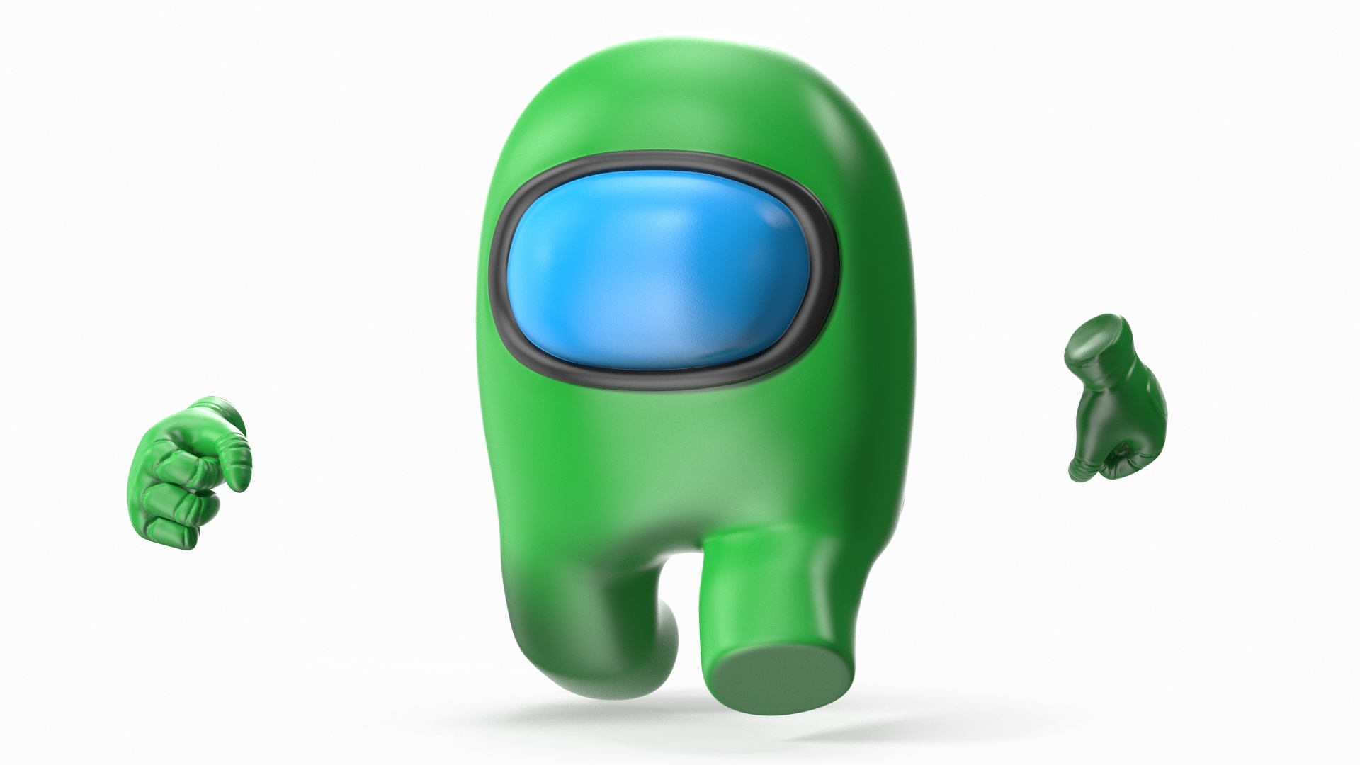 3D Model Green Among Us Character Running - TurboSquid 2003754