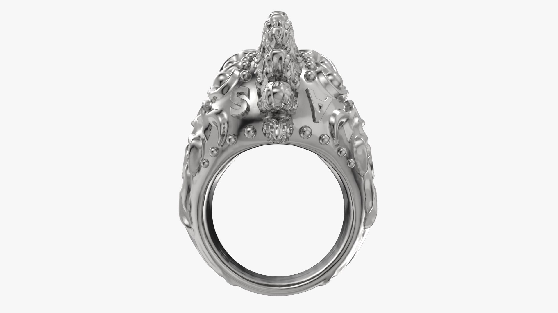 3D Badass Gothic Punk Skull Ring 3D CAD Design-GP34S Model - TurboSquid ...