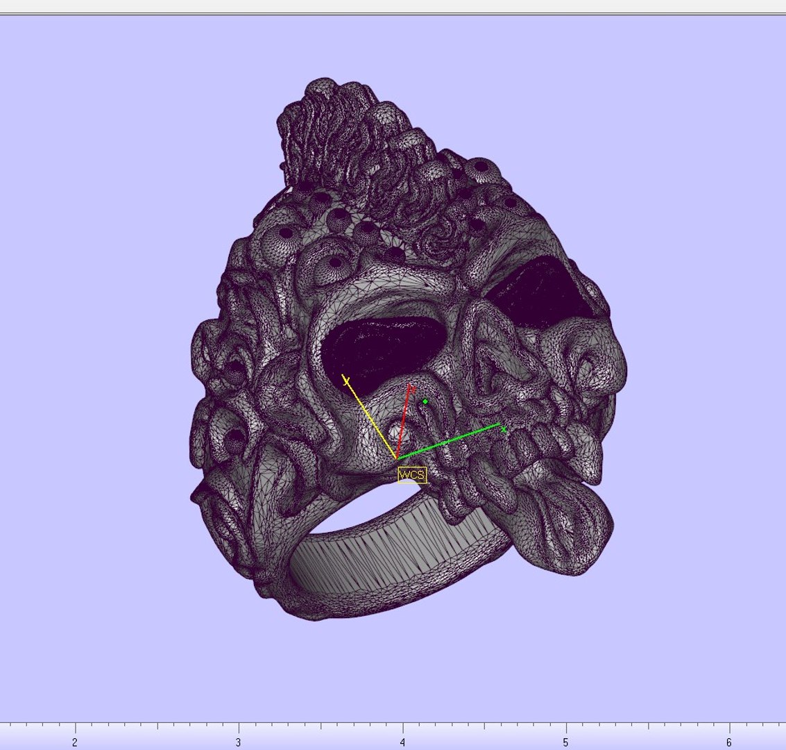 3D Badass Gothic Punk Skull Ring 3D CAD Design-GP34S Model - TurboSquid ...