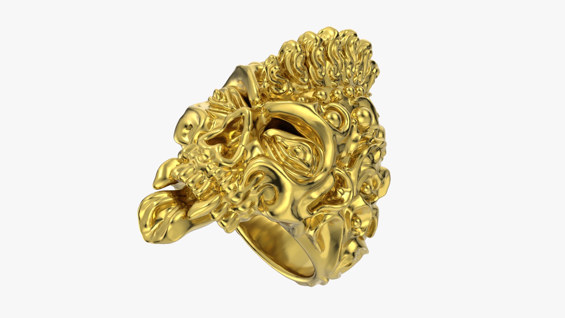 3D Badass Gothic Punk Skull Ring 3D CAD Design-GP34S Model - TurboSquid ...