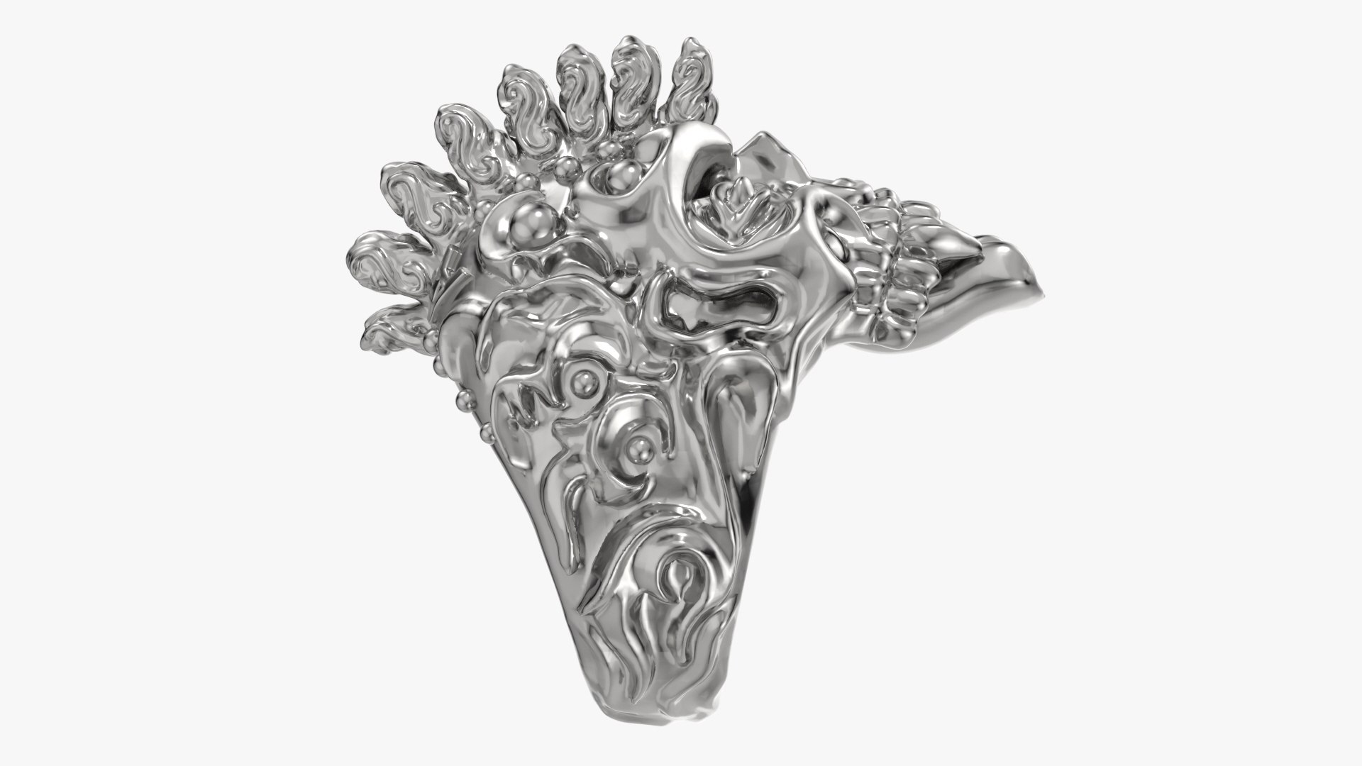 3D Badass Gothic Punk Skull Ring 3D CAD Design-GP34S Model - TurboSquid ...