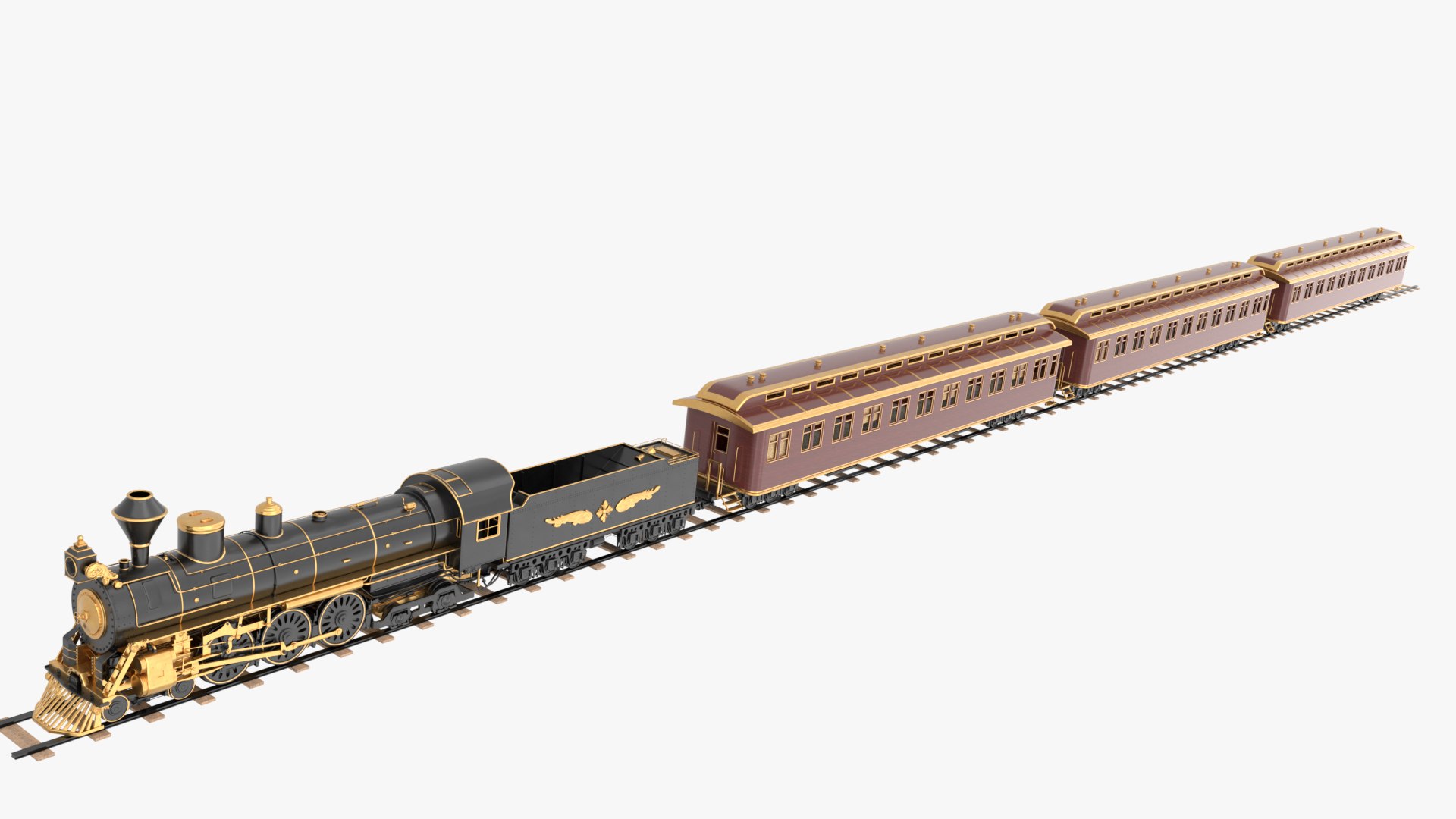 3D Royal Steam Train - TurboSquid 2415381
