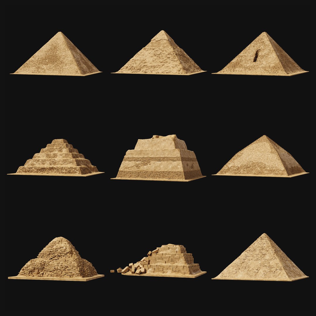 EGYPTIAN PYRAMID ANCIENT EGYPT TEMPLE TOMB COLLECTION model ...