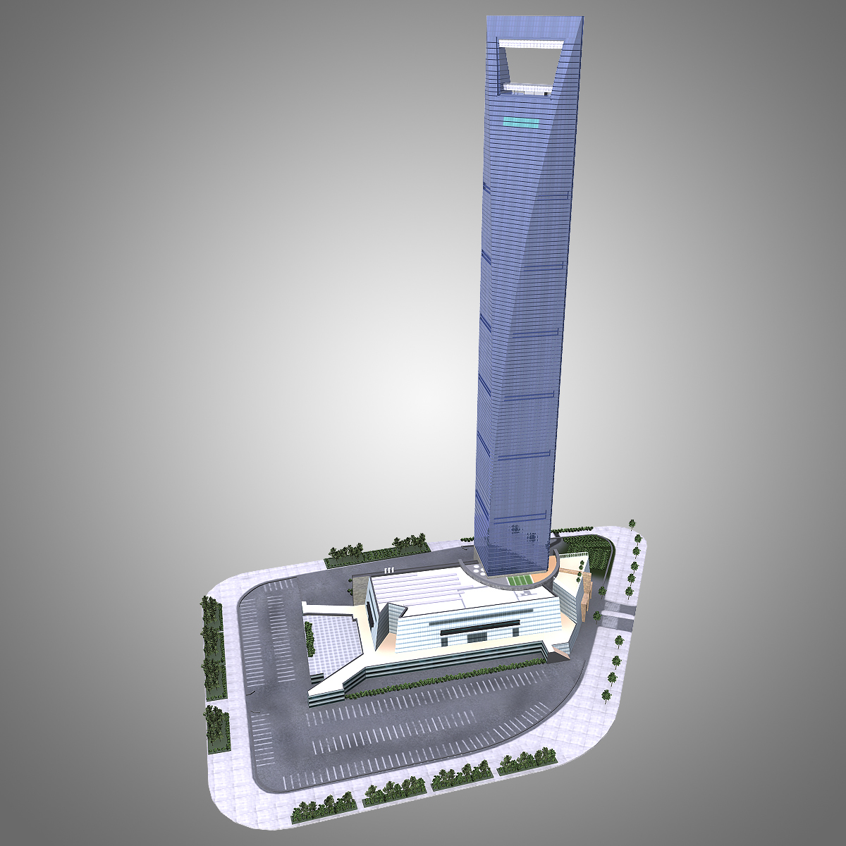 3dsmax shanghai world financial center