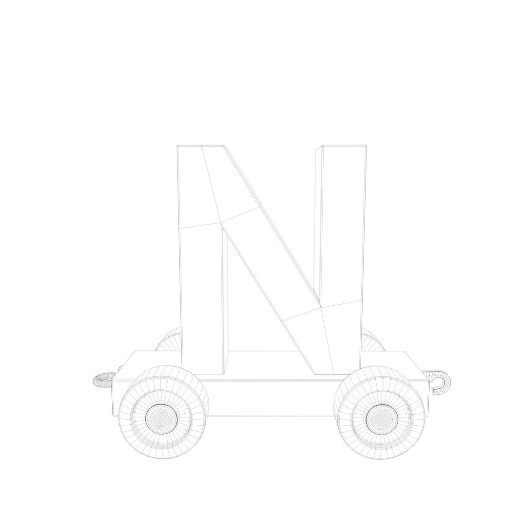 Letter Car 3D Model - TurboSquid 1559697
