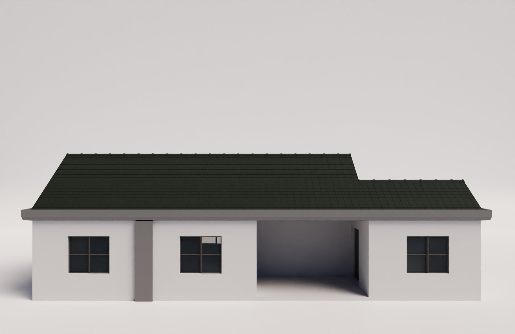 Medium Sized Single Storey House 3D - TurboSquid 2279421