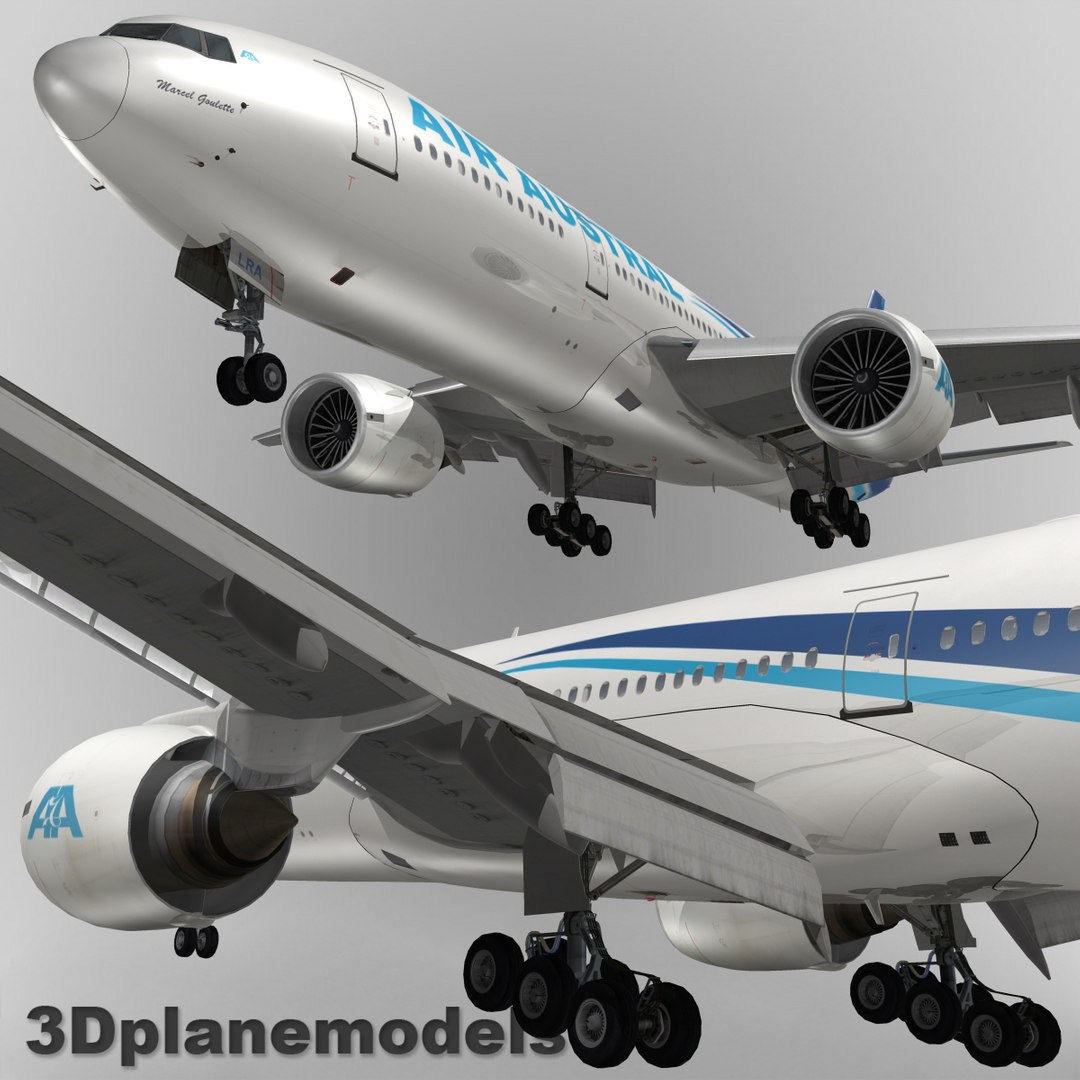 Boeing 777-200lr 3d Max