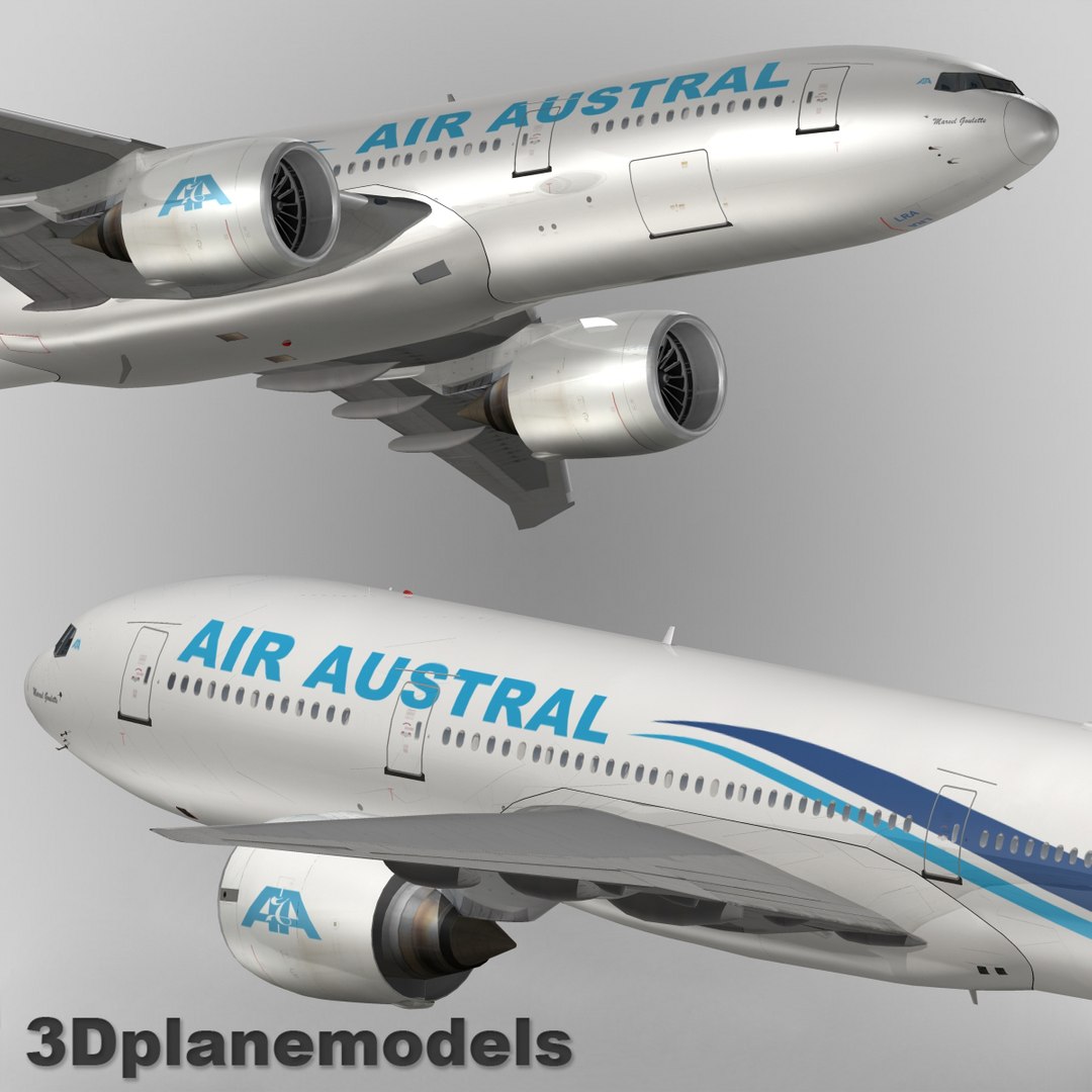 Boeing 777-200lr 3d Max
