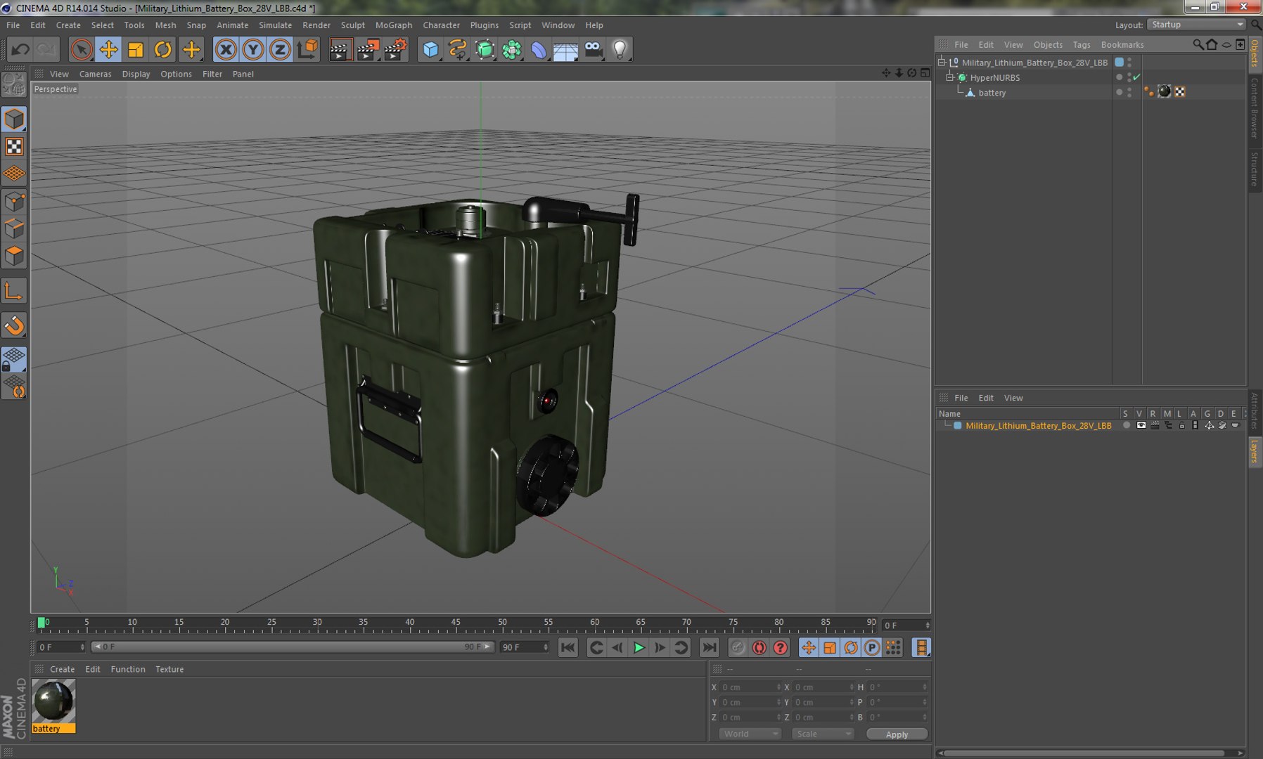 3d Model Military Lithium Battery Box