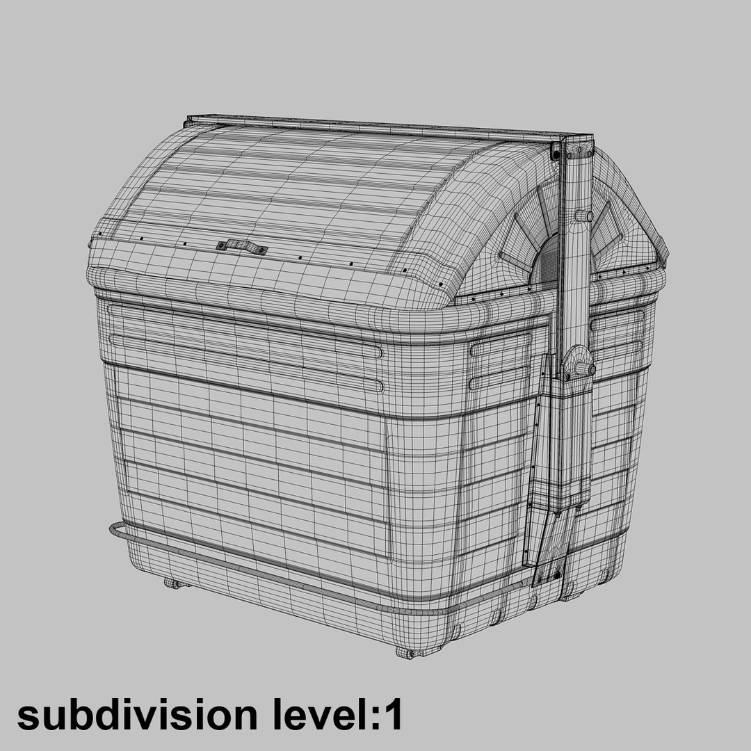 3d garbage dumpster model