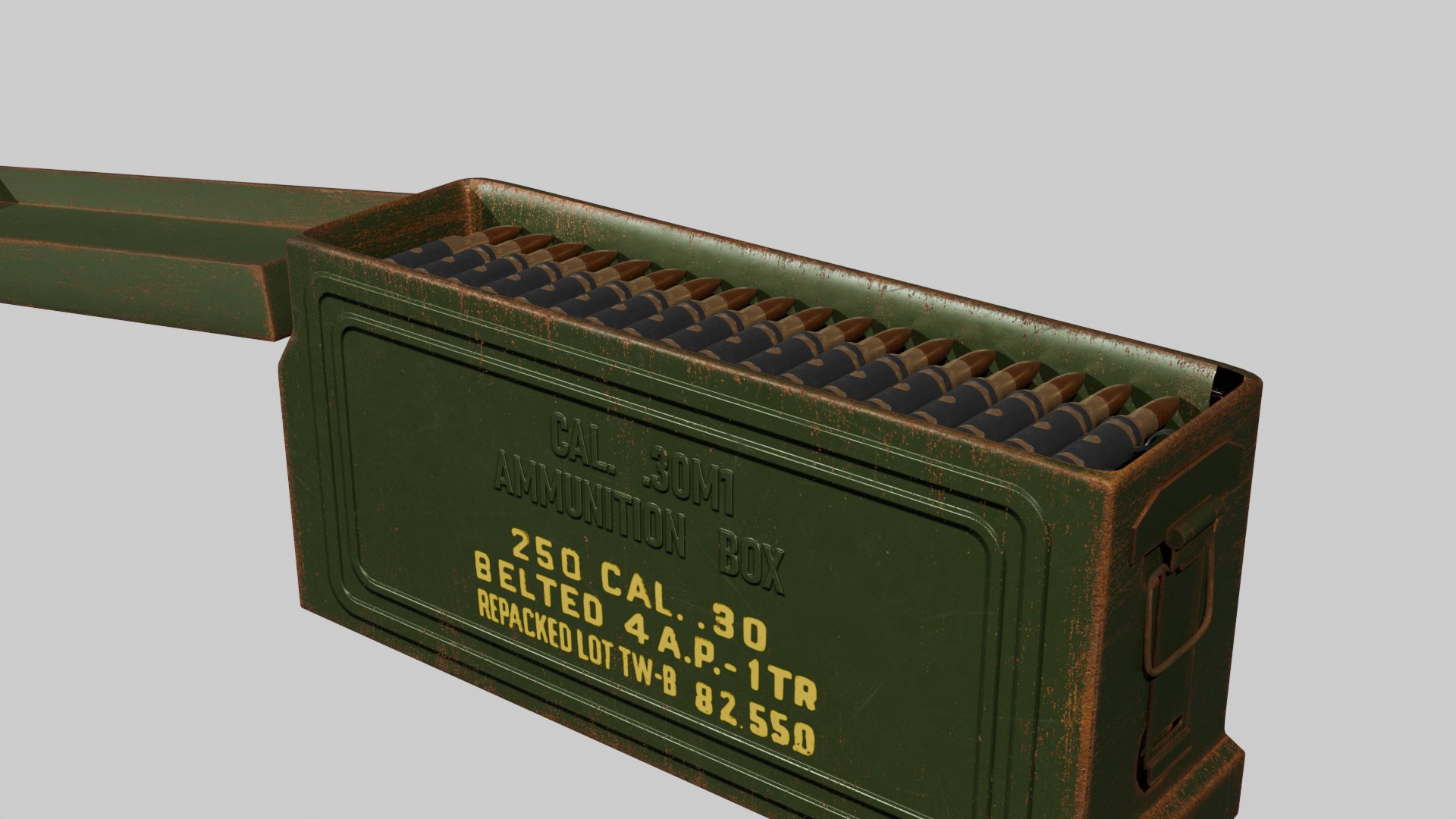 30cal Ammunition Box 3D - TurboSquid 2185552
