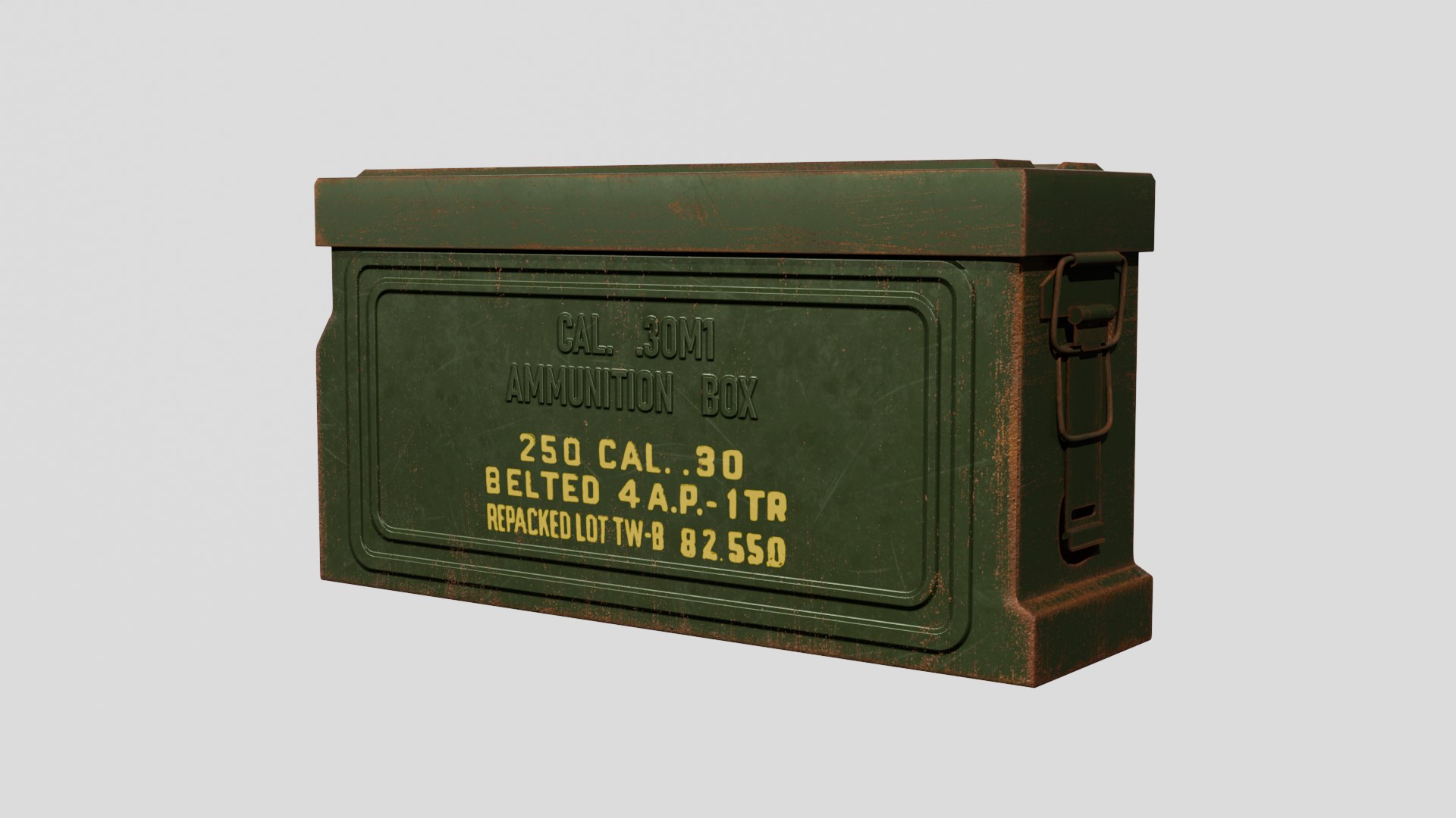 30cal Ammunition Box 3D - TurboSquid 2185552