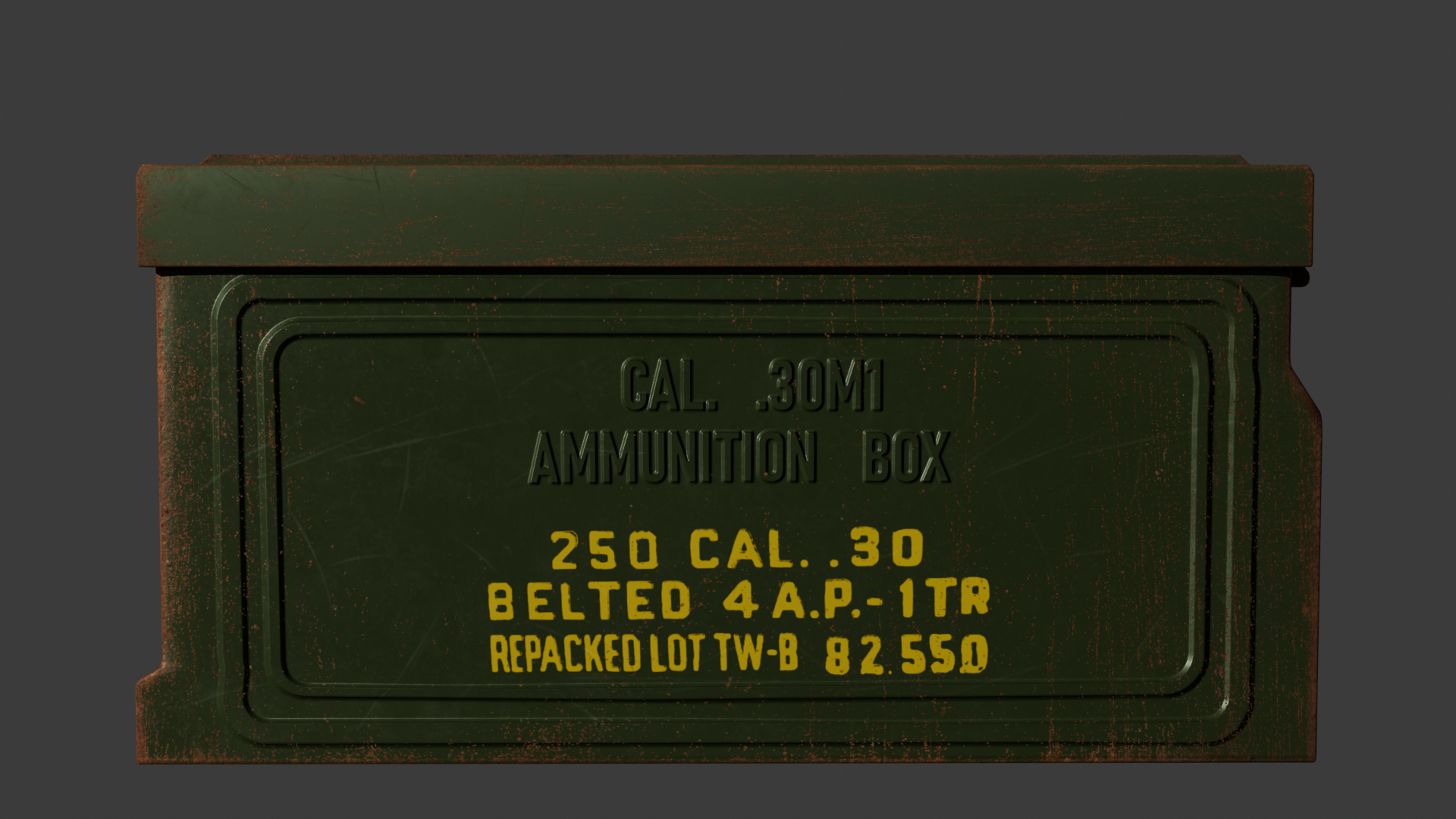30cal Ammunition Box 3D - TurboSquid 2185552