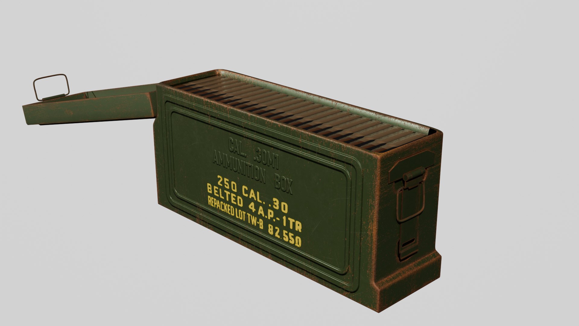 30cal Ammunition Box 3D - TurboSquid 2185552