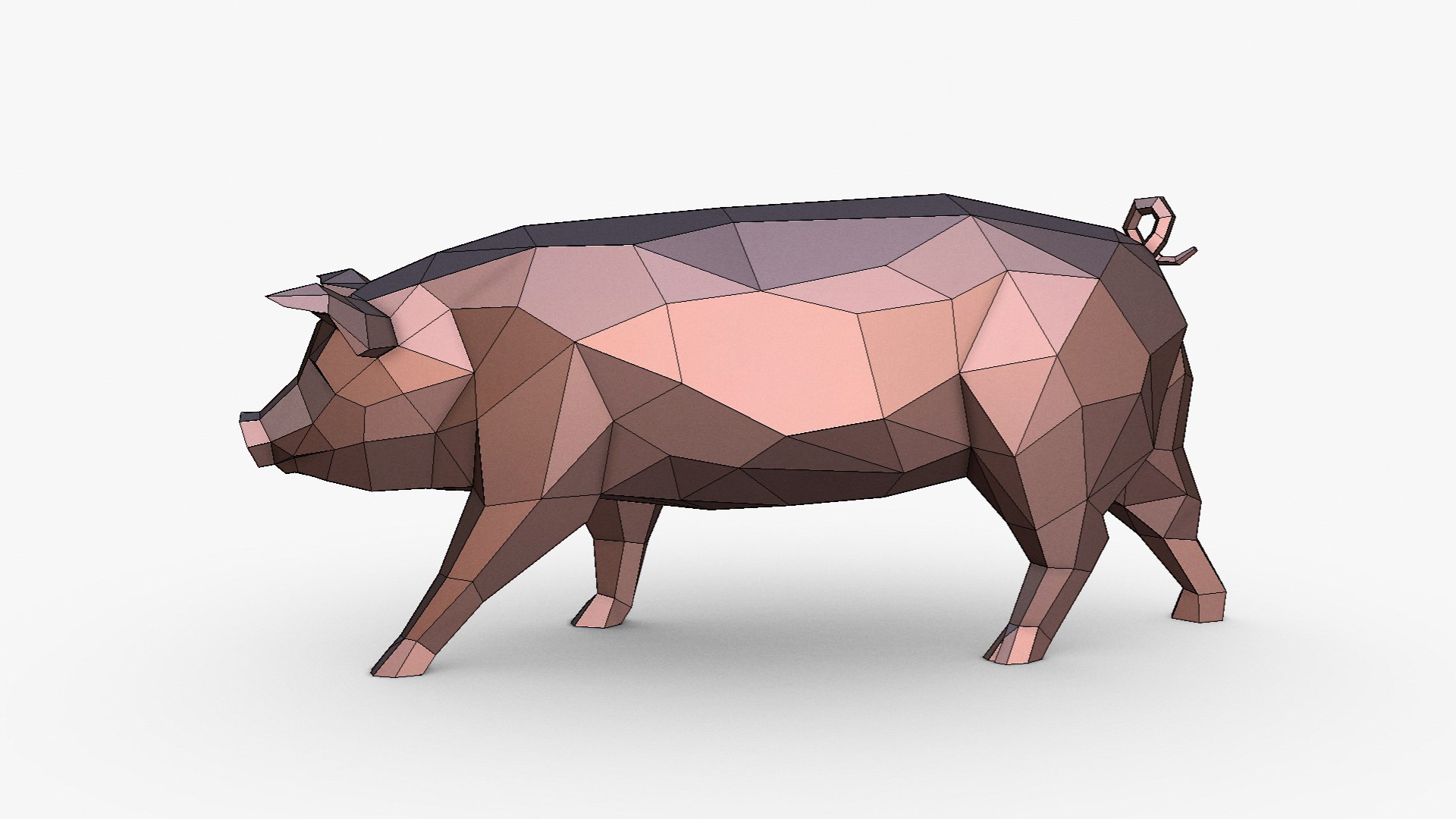 3D Model Pig Low Poly - TurboSquid 1975764