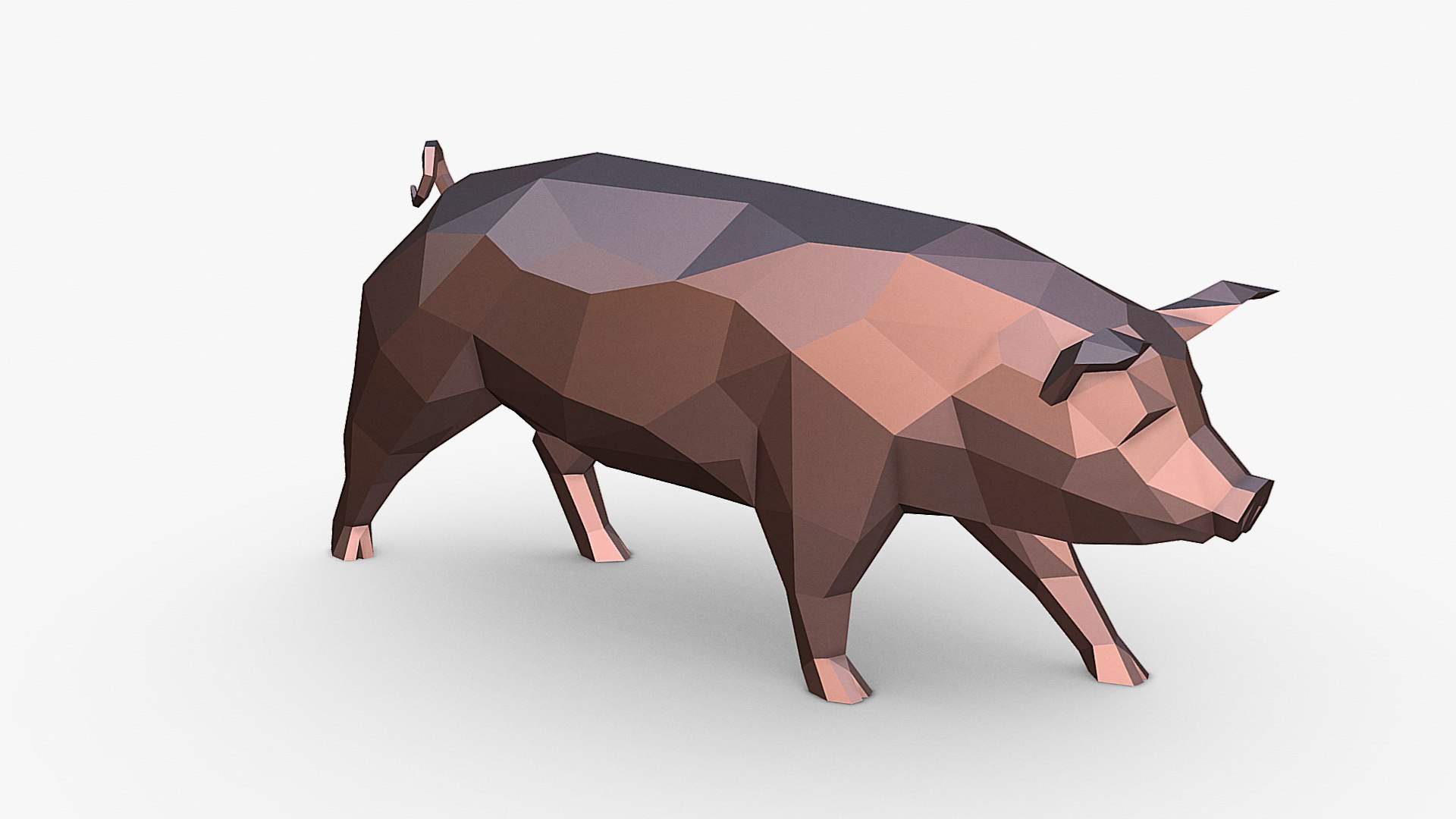3D Model Pig Low Poly - TurboSquid 1975764