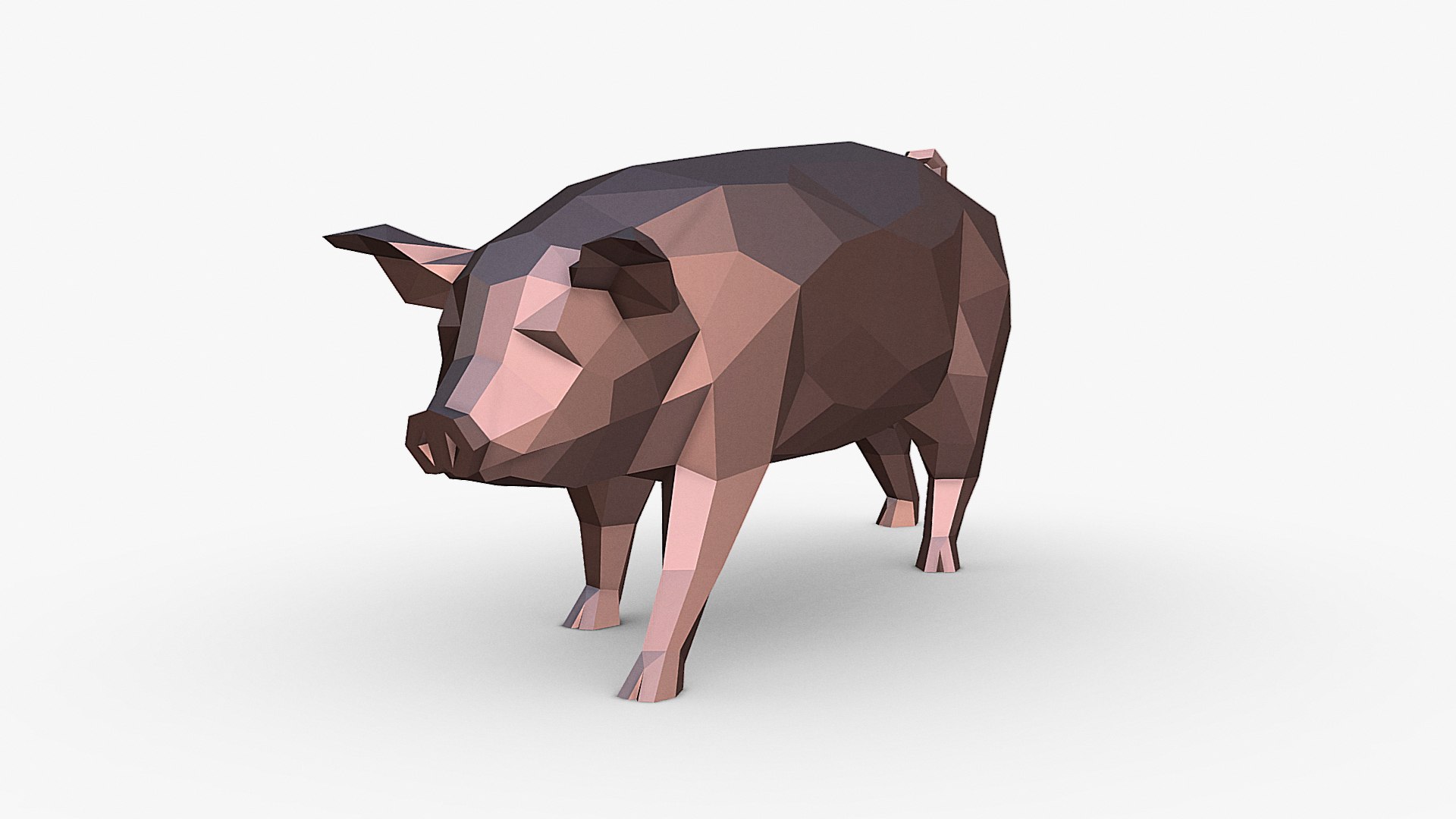3D Model Pig Low Poly - TurboSquid 1975764