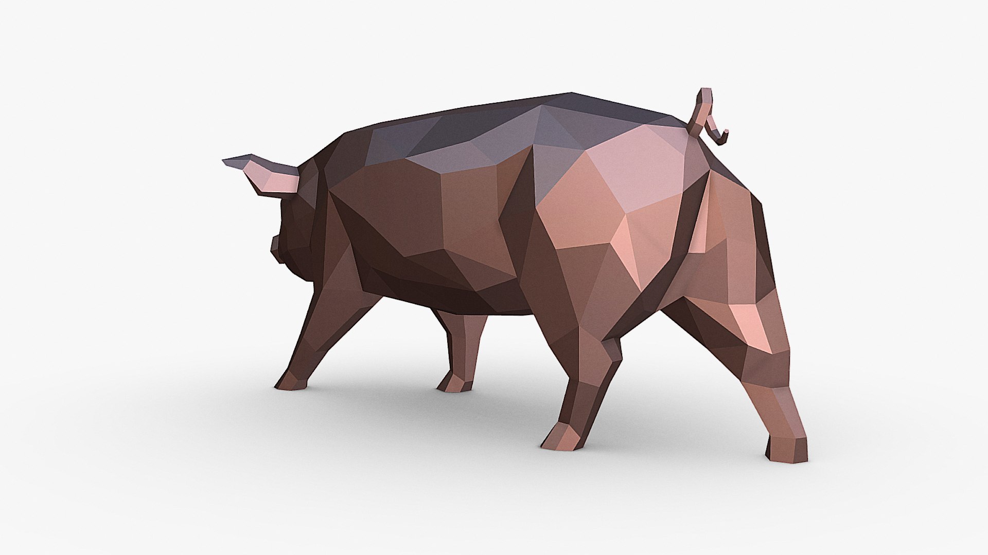 3D Model Pig Low Poly - TurboSquid 1975764
